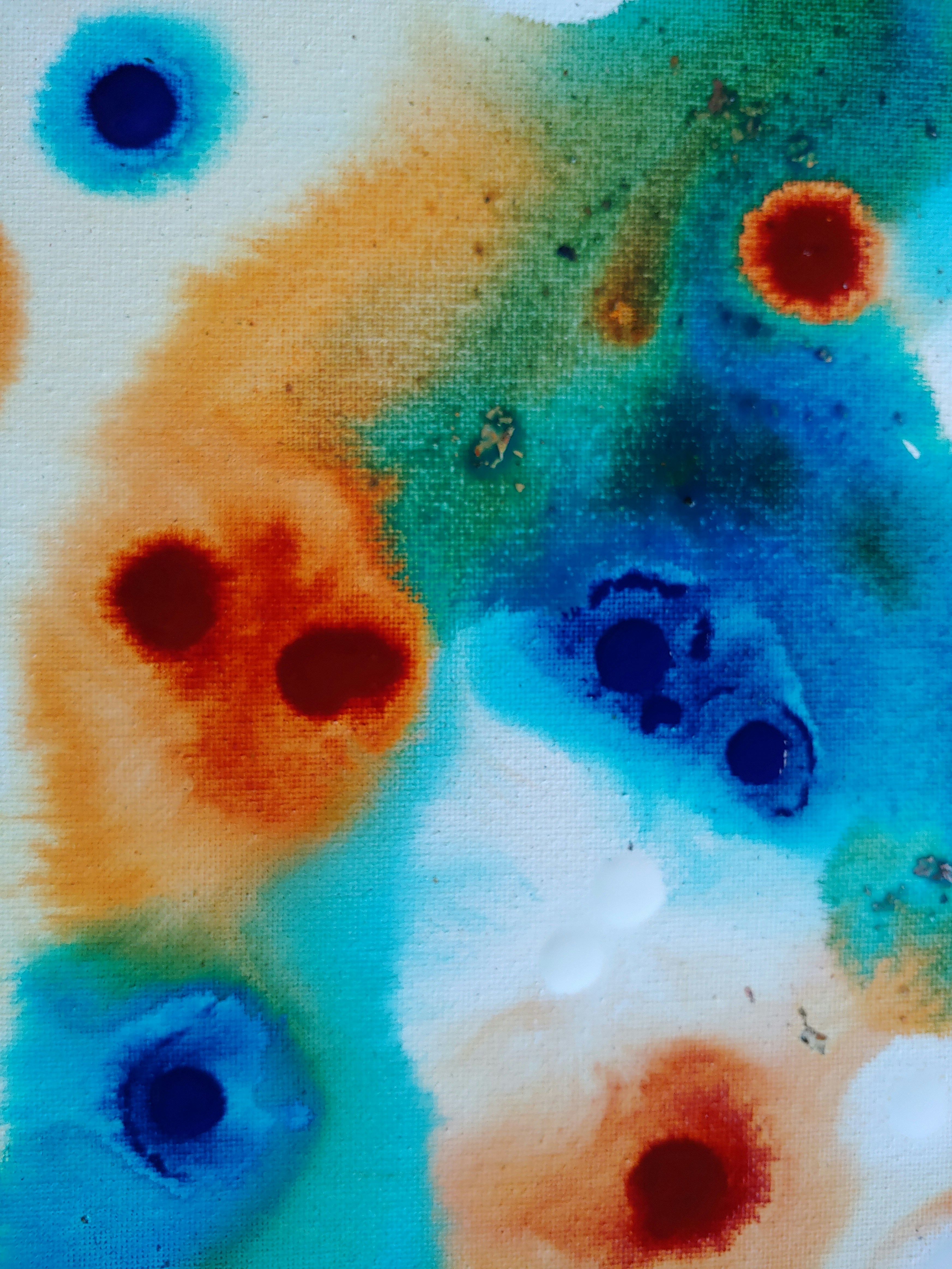 A close up of a blue and orange substance photo – Free Rust Image on ...