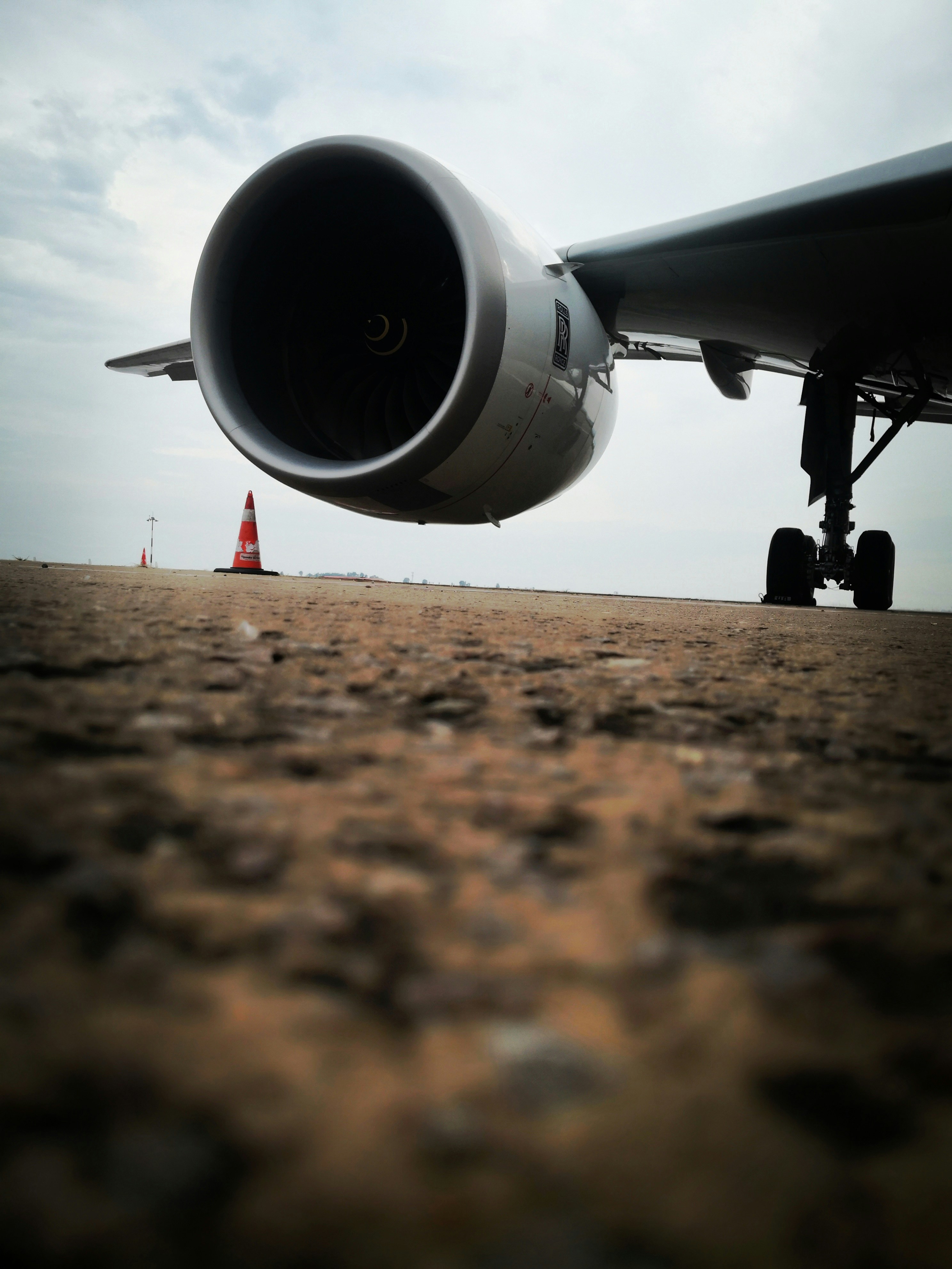 Tarmac Gaze: A Ground-Level Look Into a Jet Engine's Inlet