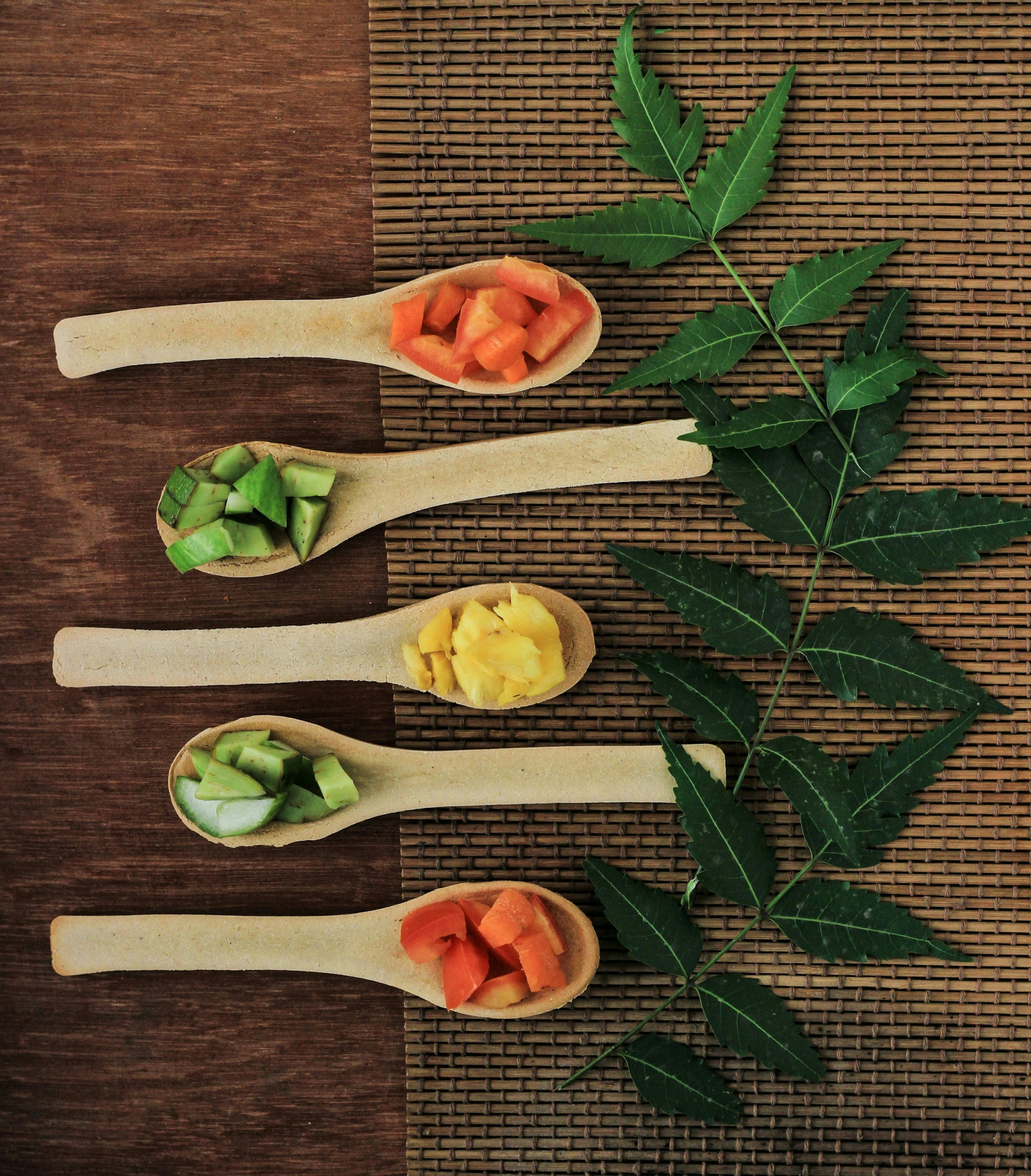 Five wooden spoons filled with different types of food photo – Free ... Five wooden spoons filled with different types of food photo – Free ...