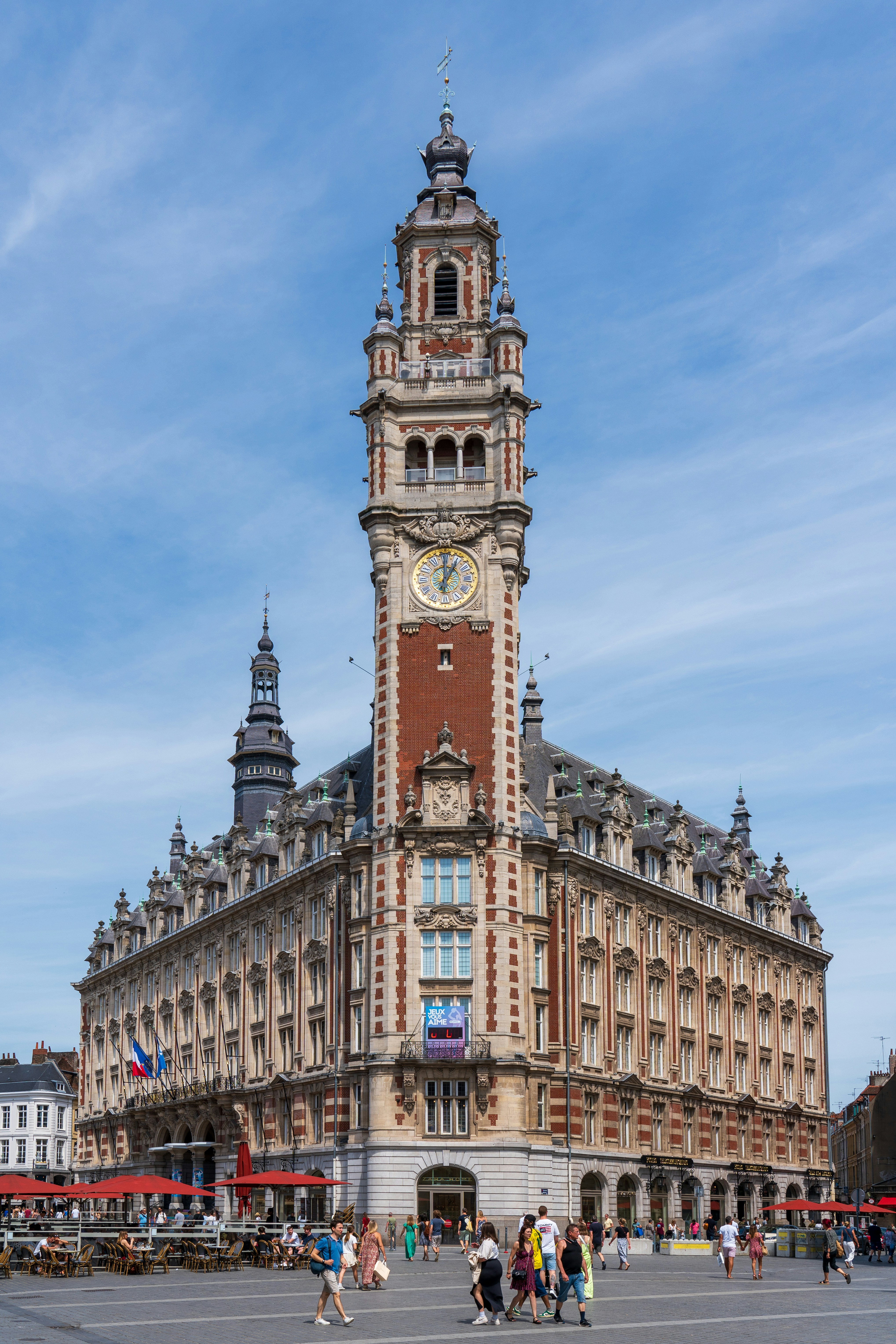 A large building with a clock tower on top of it