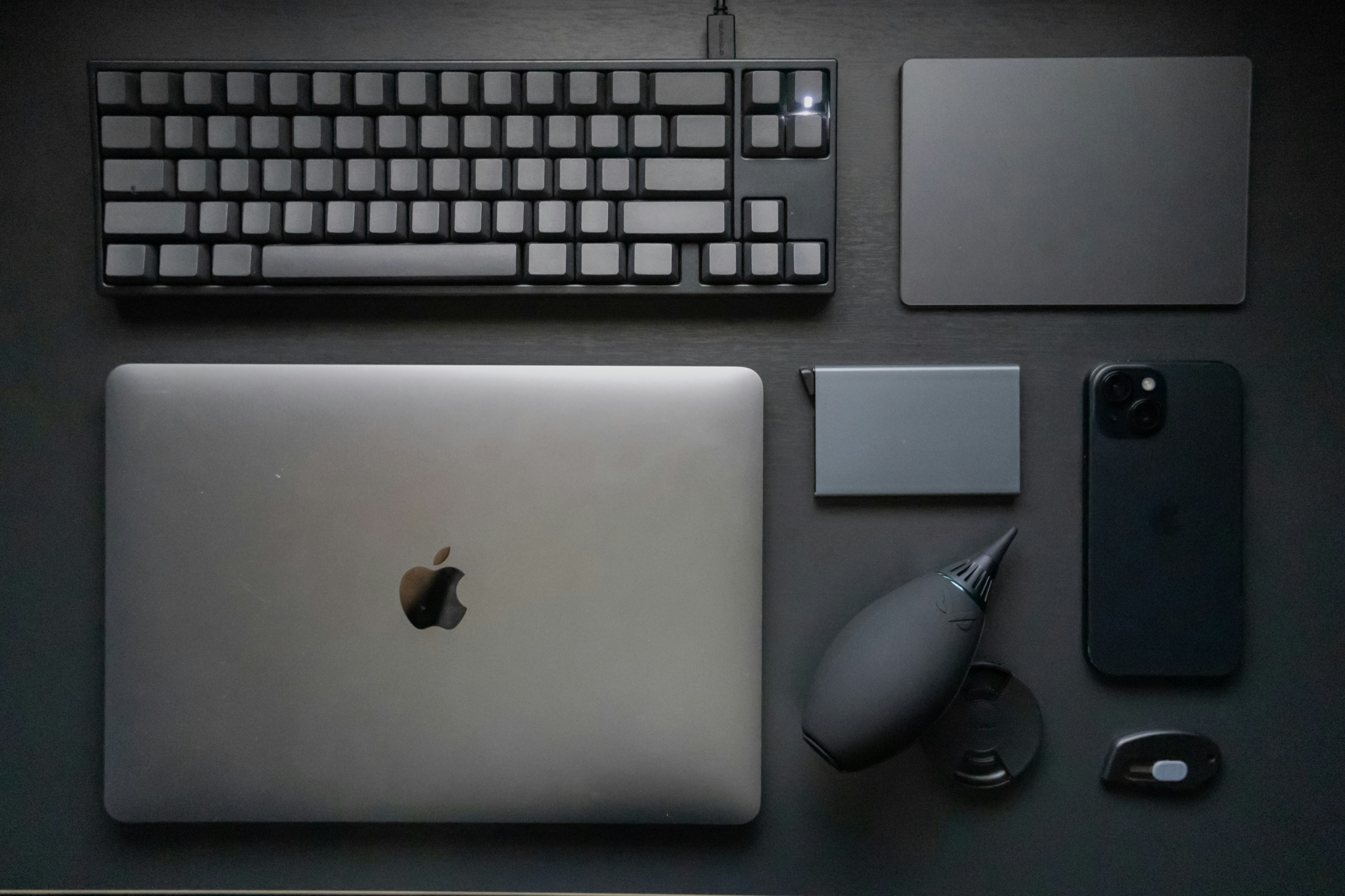 A laptop computer sitting on top of a desk photo – Free Computer Image ...