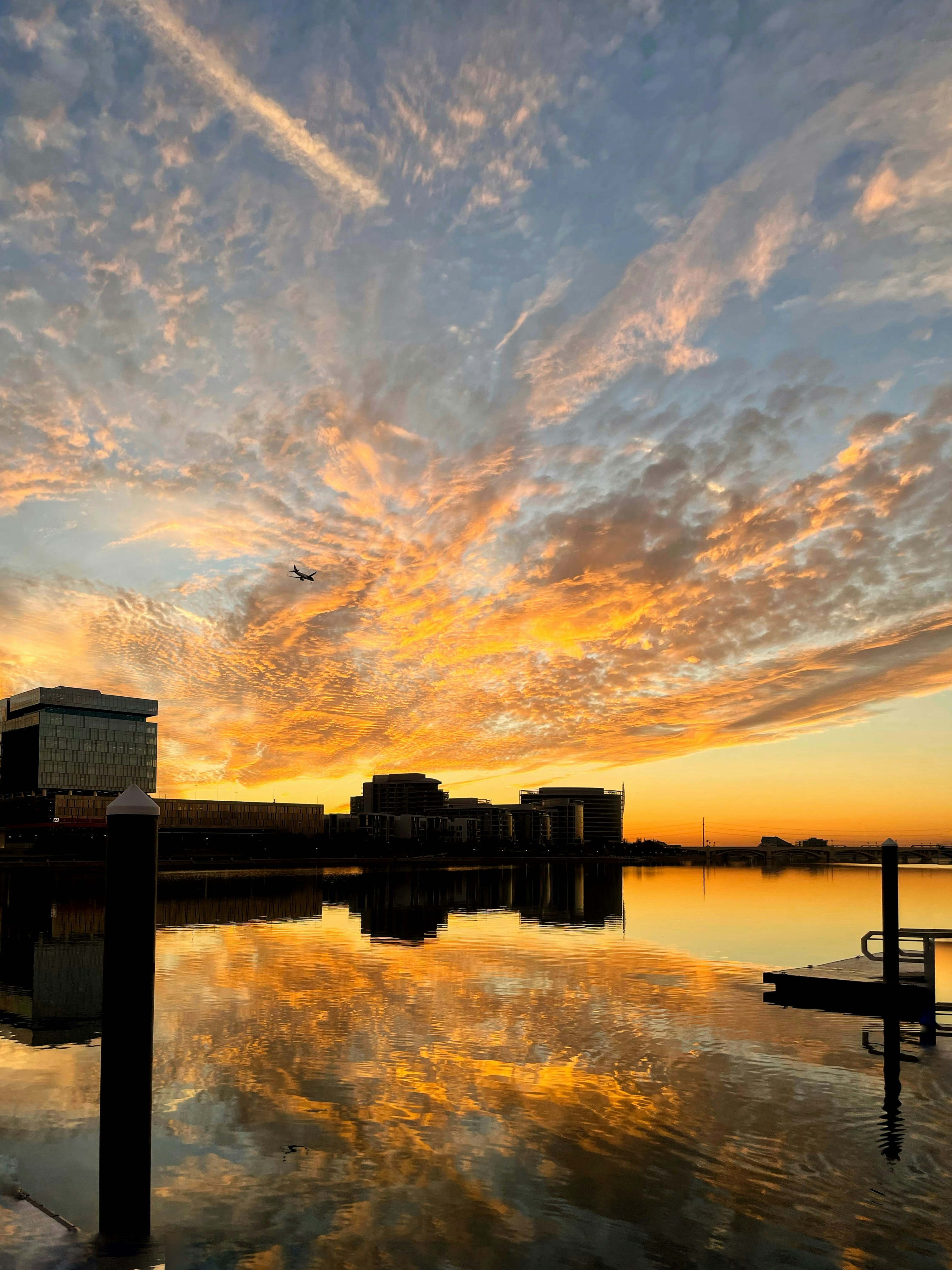 Twilight Reflections Over Urban Waters