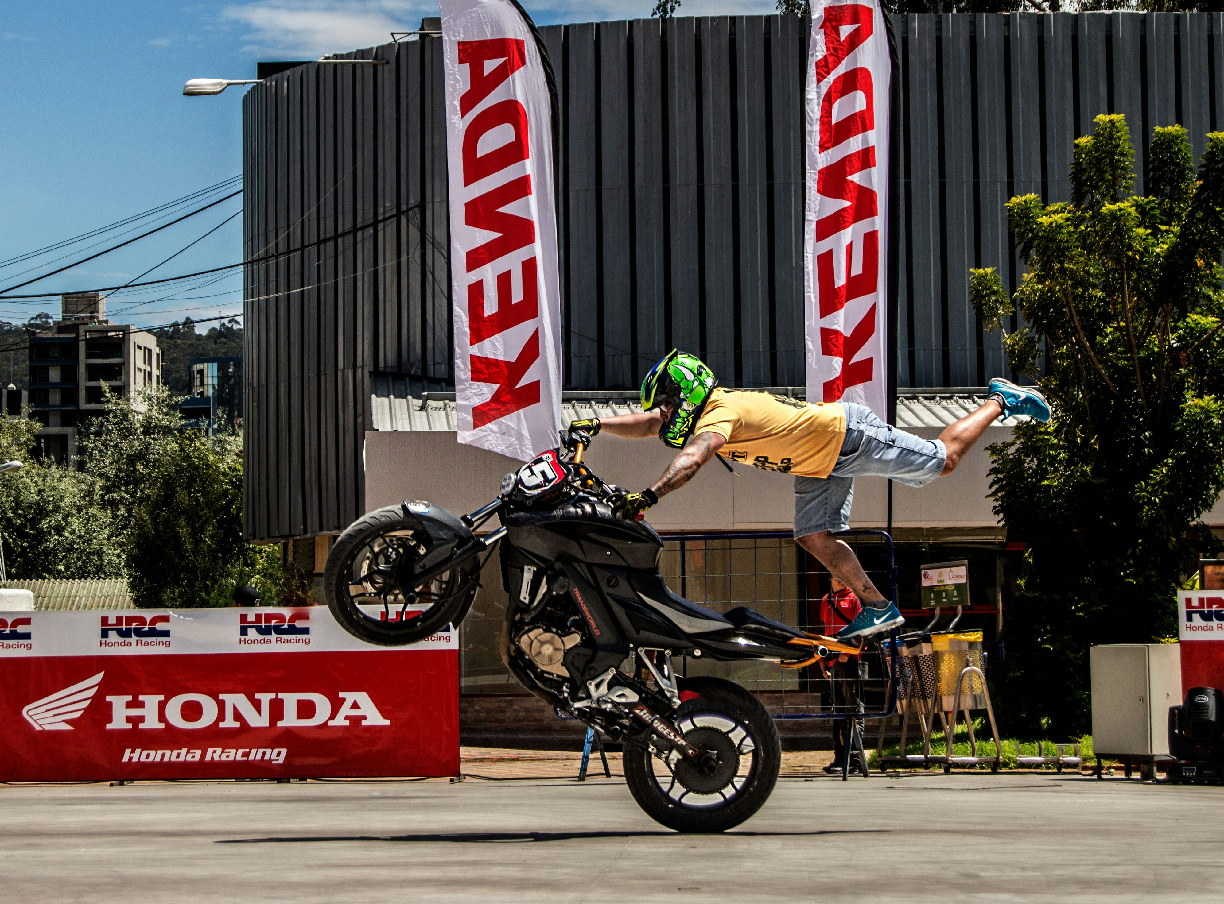 Gravity-Defying Stunt in Motion