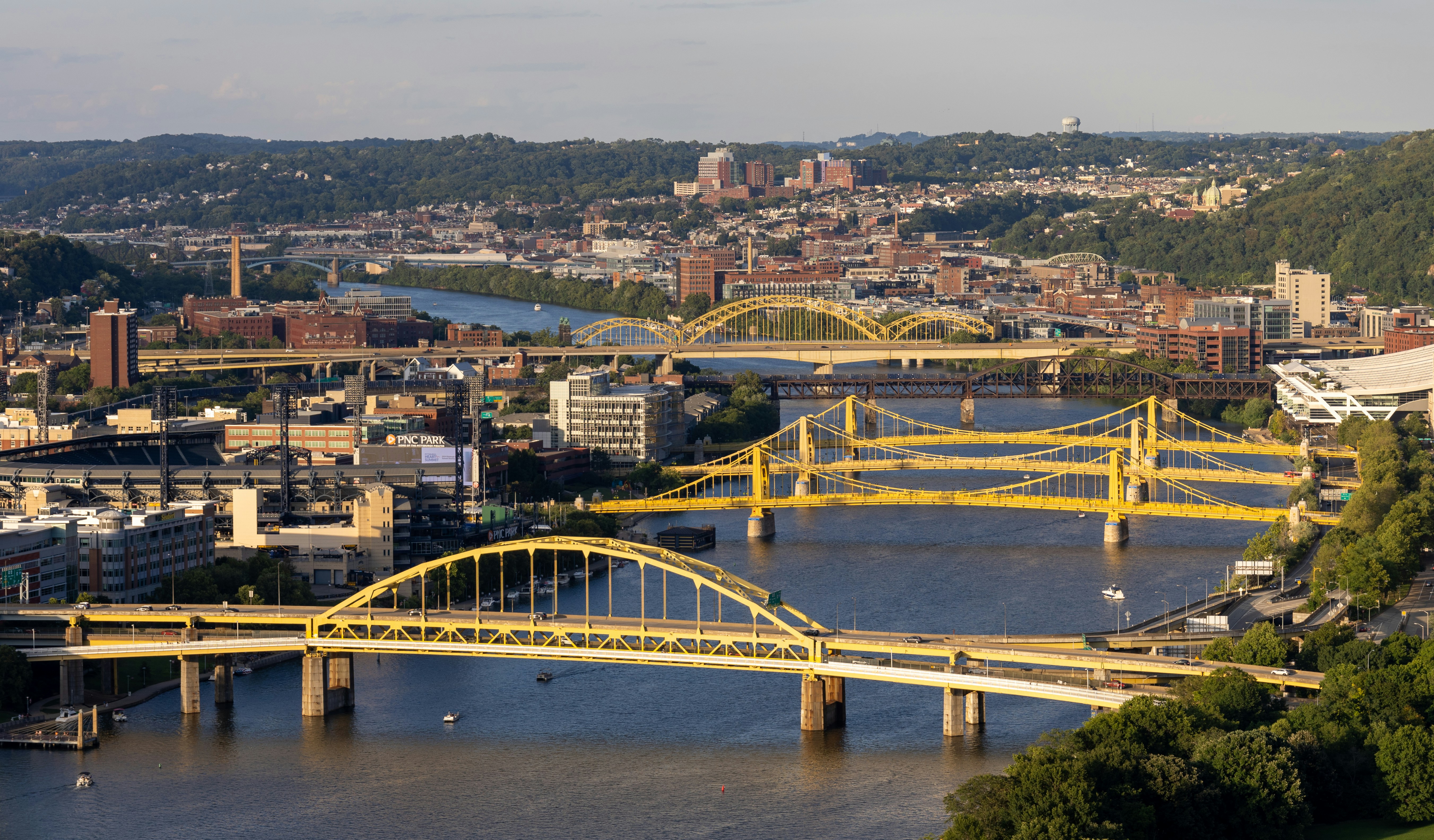 Golden Arches Over a Quiet River: A City of Bridges
