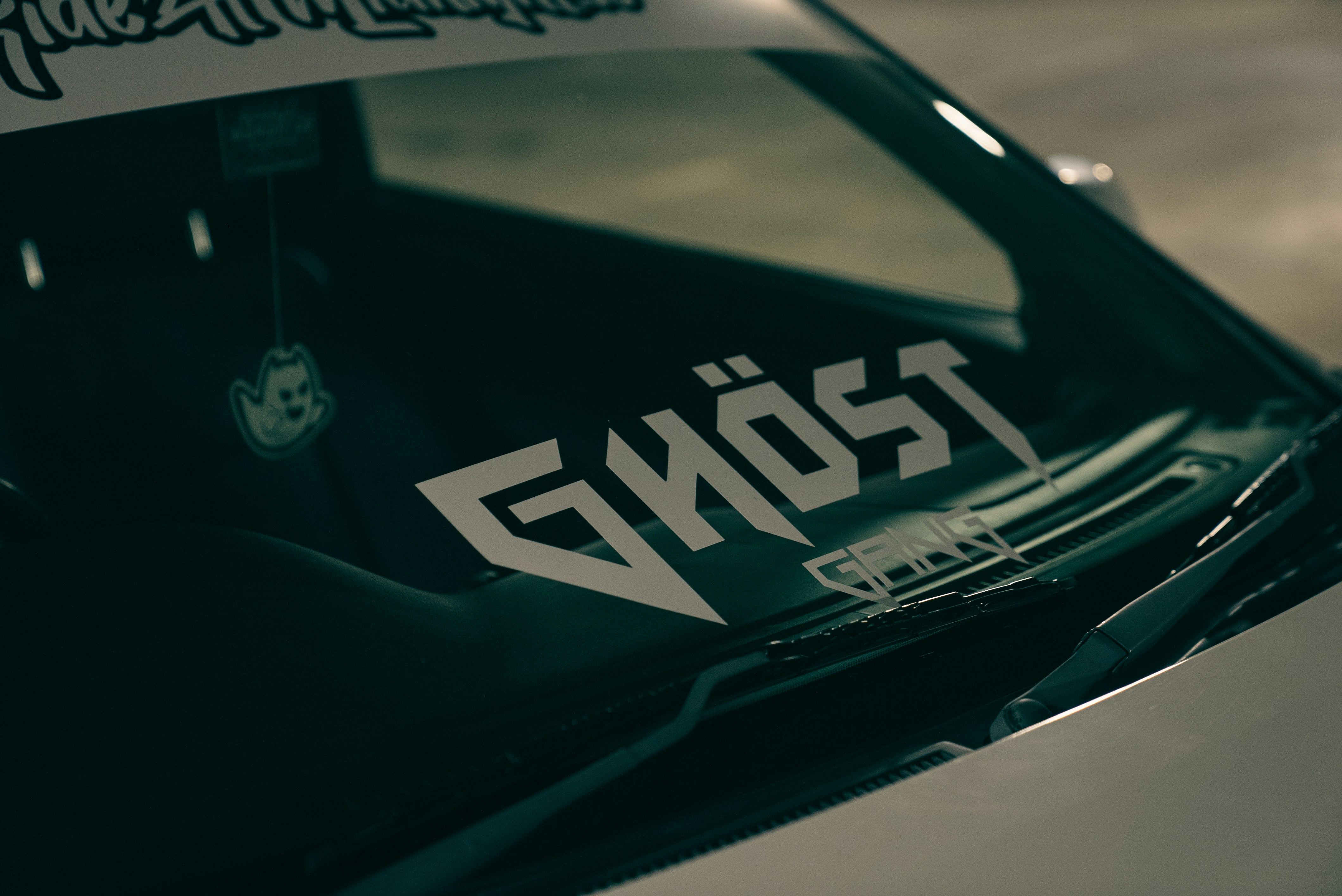A close up of a car with stickers on it photo – Free Car Image on Unsplash