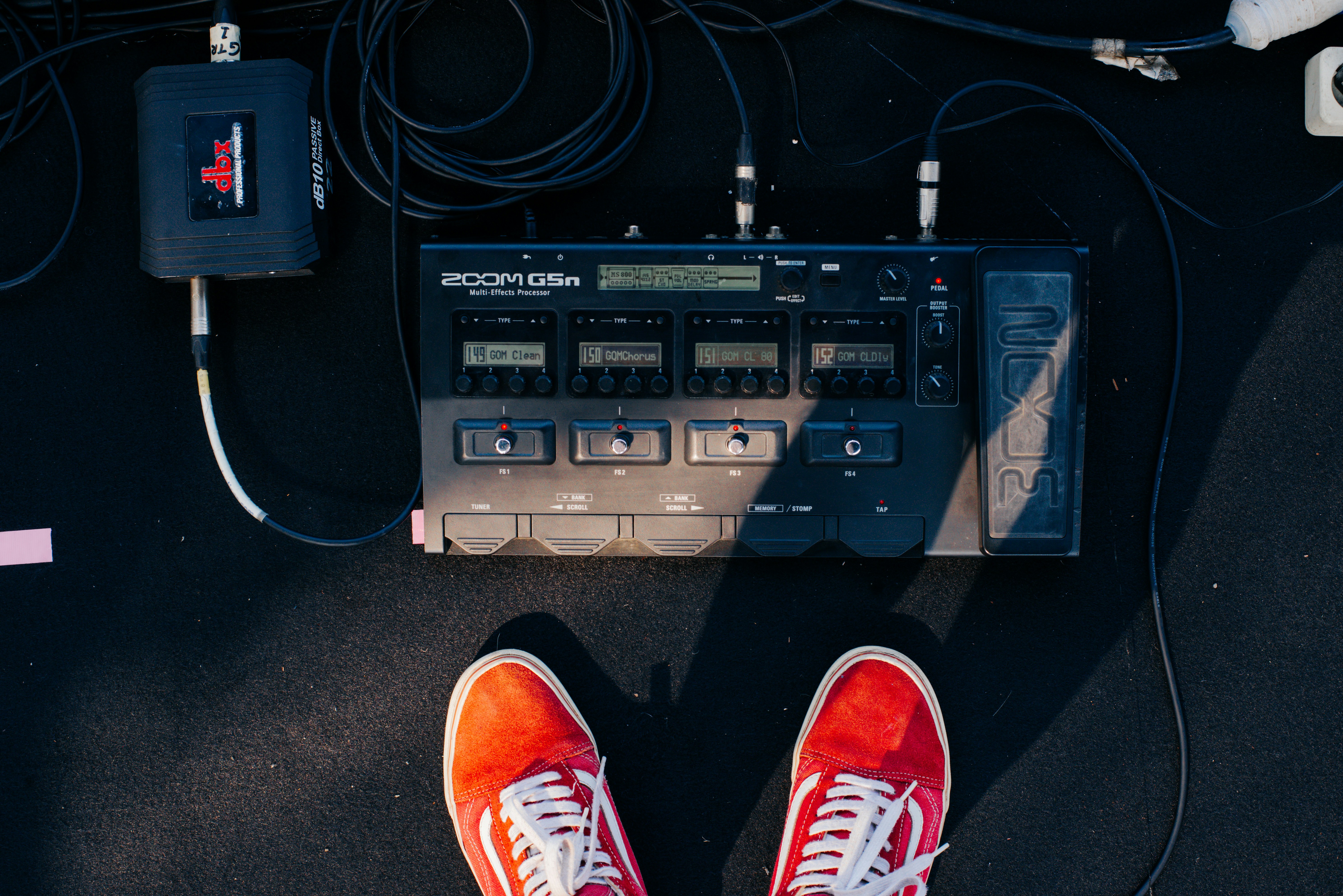 Feet in Red, Foot Pedals in Concert