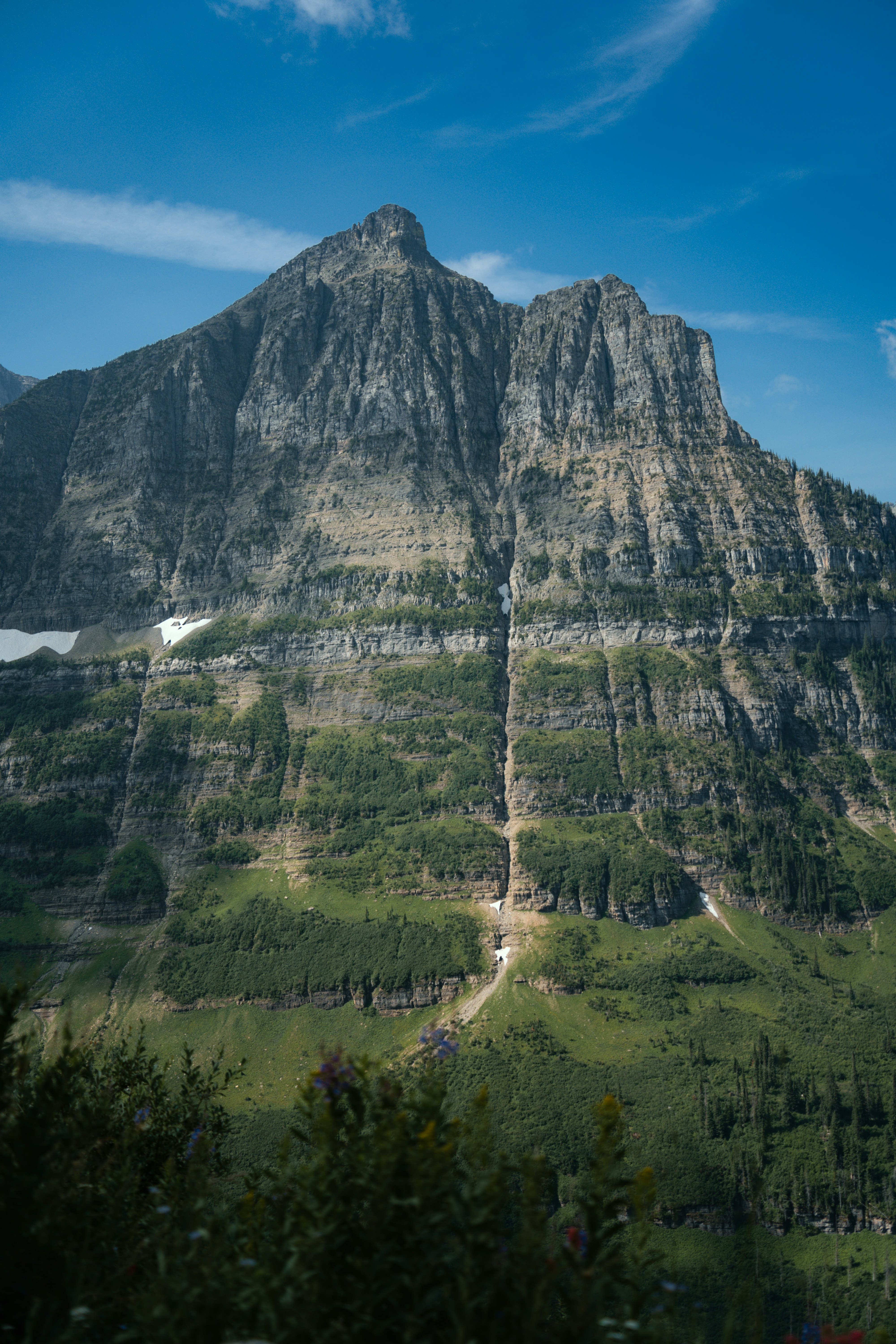 A view of a mountain from a distance photo – Free Glacier national park ...