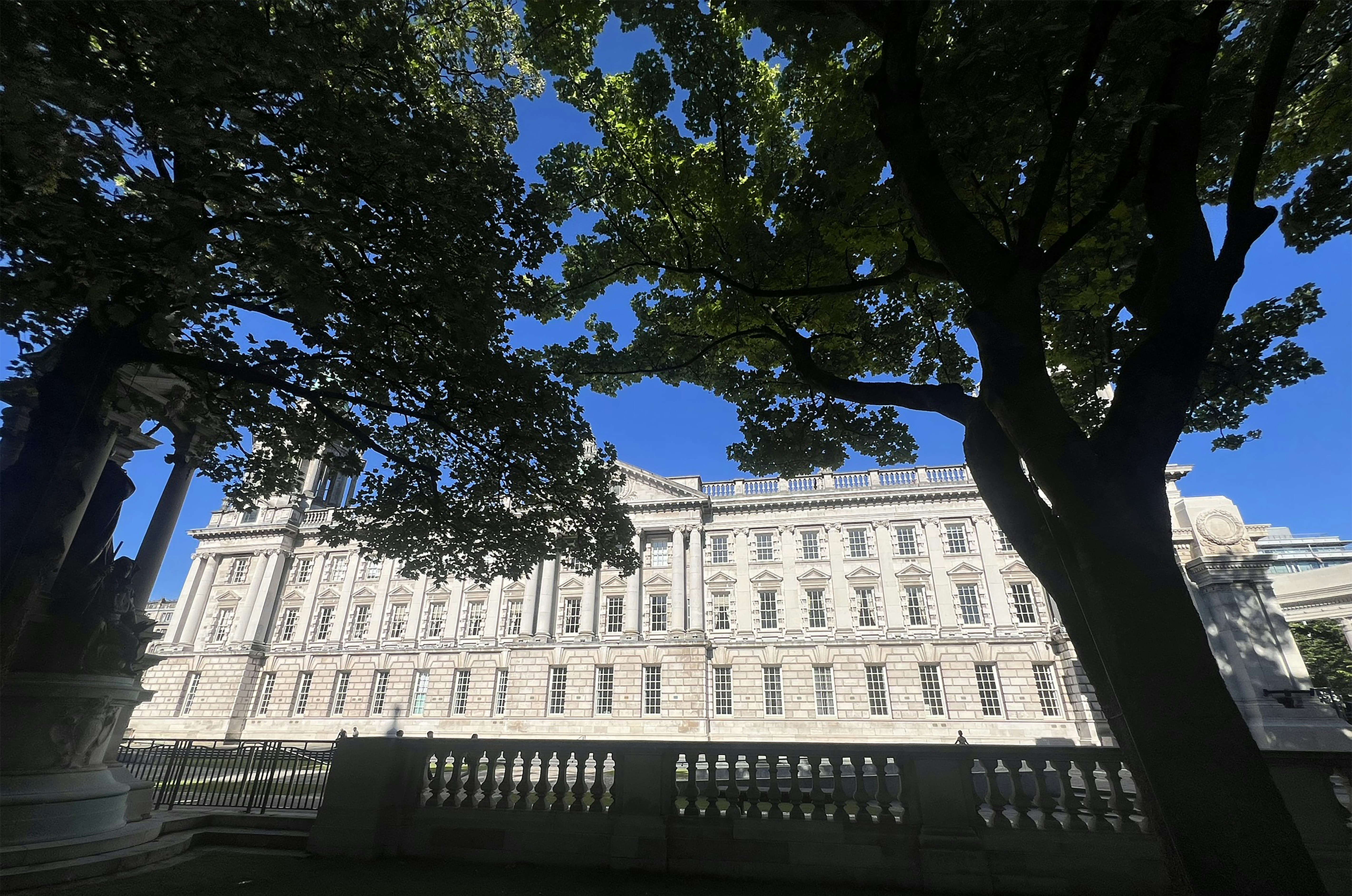 A large white building with trees in front of it photo – Free Belfast ...