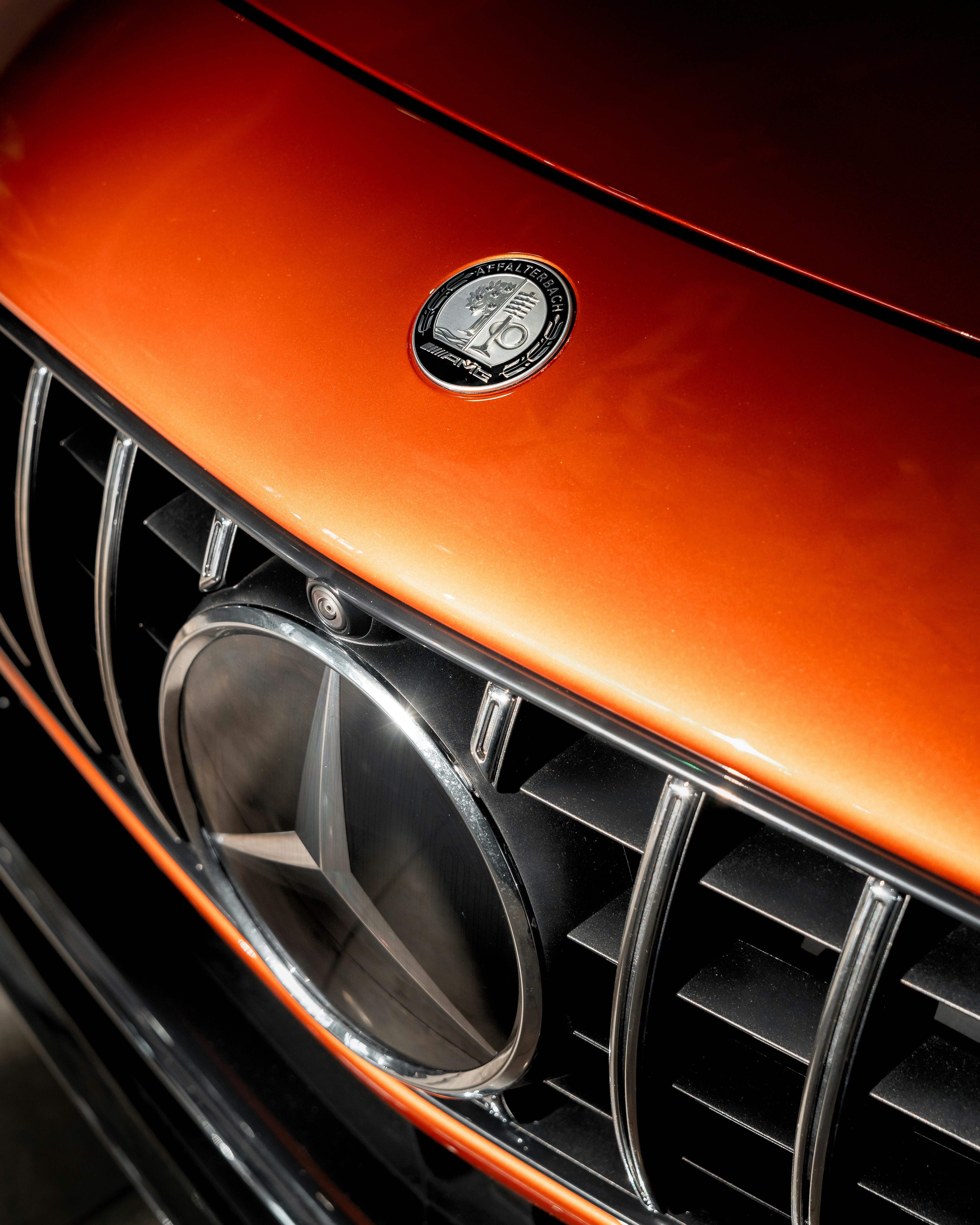 Mercedes AMG SL63 Roadster logo close up