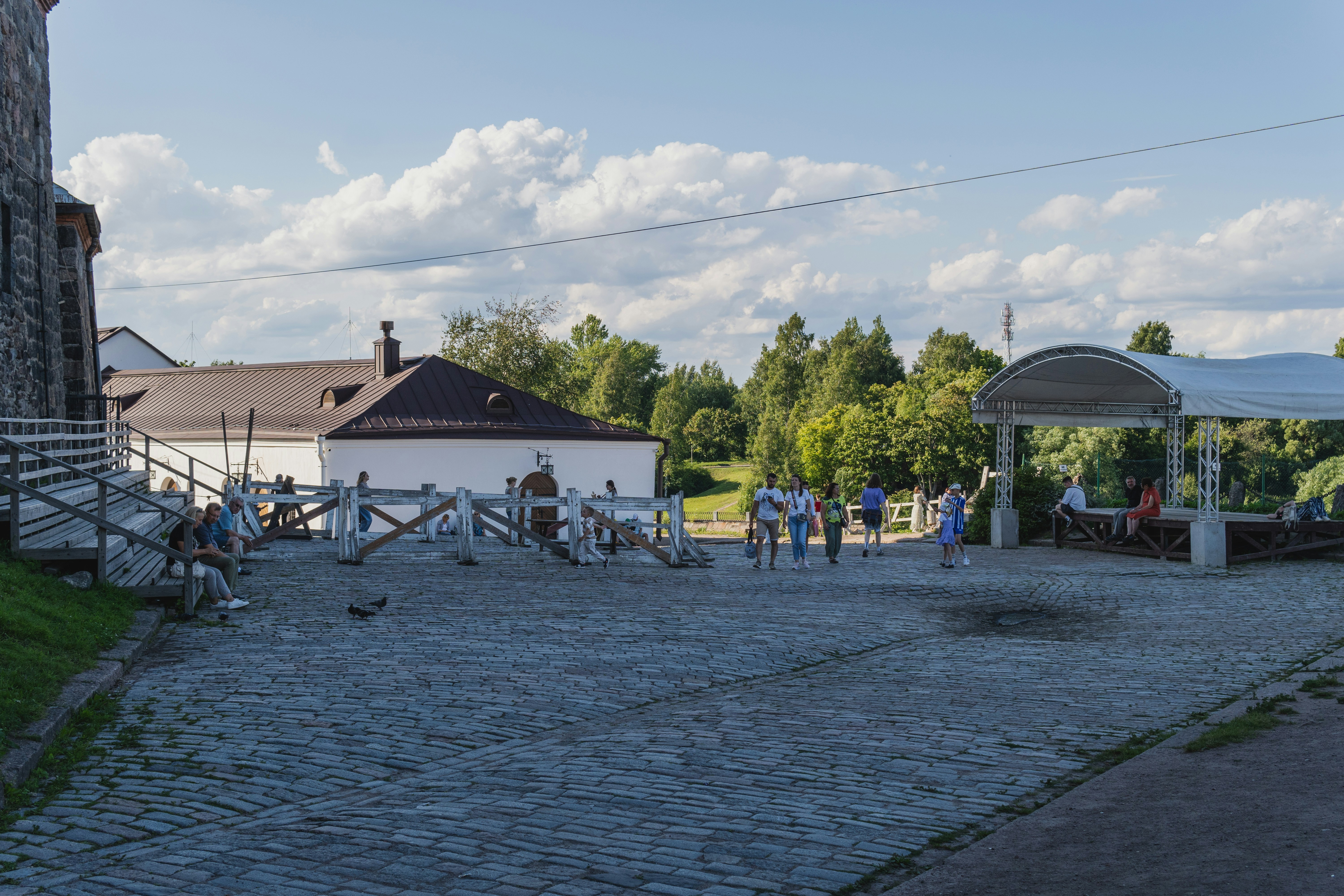 Courtyard Gathering at the Stone Complex