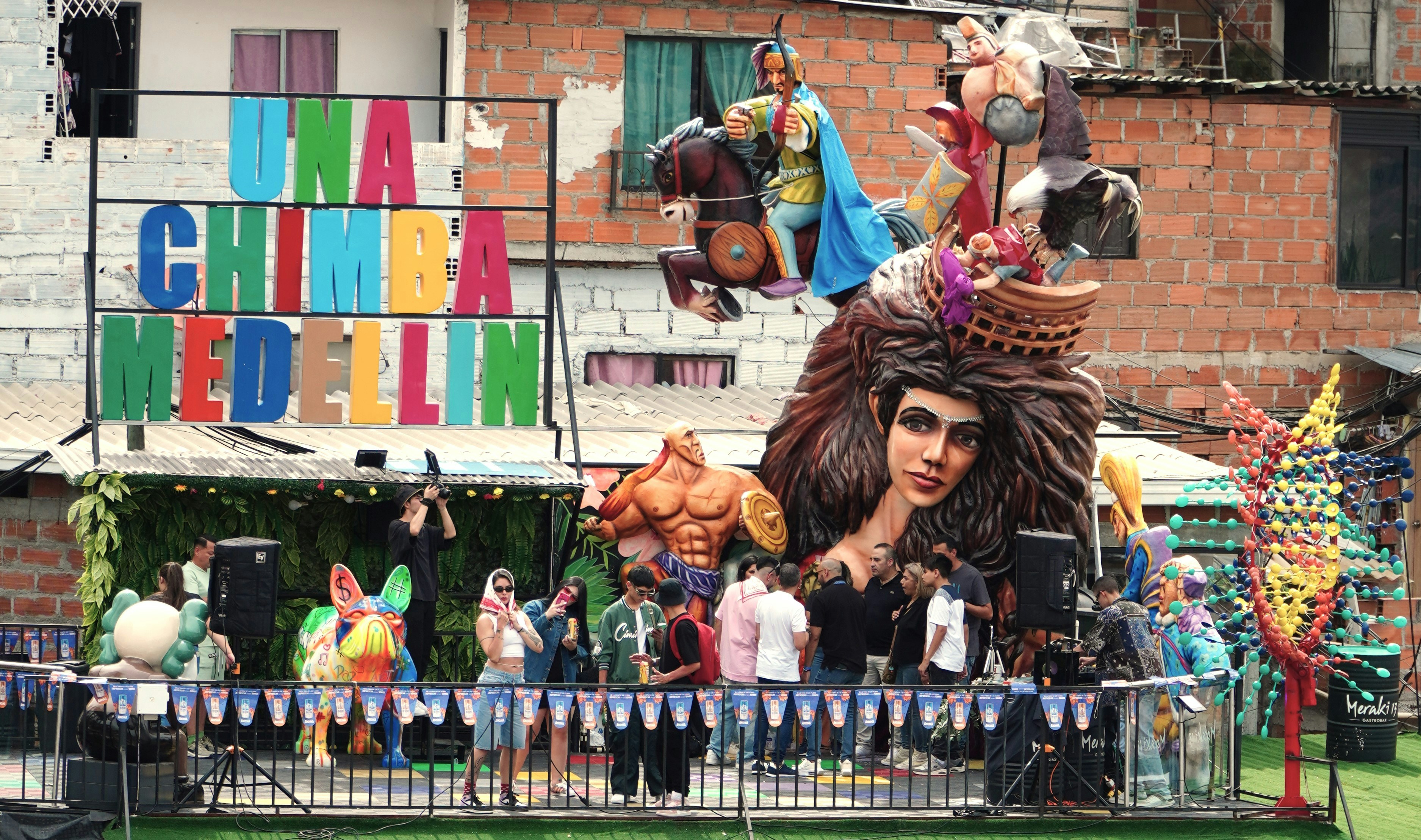 A carnival float with a man dressed as a lion photo – Free Medellin ...