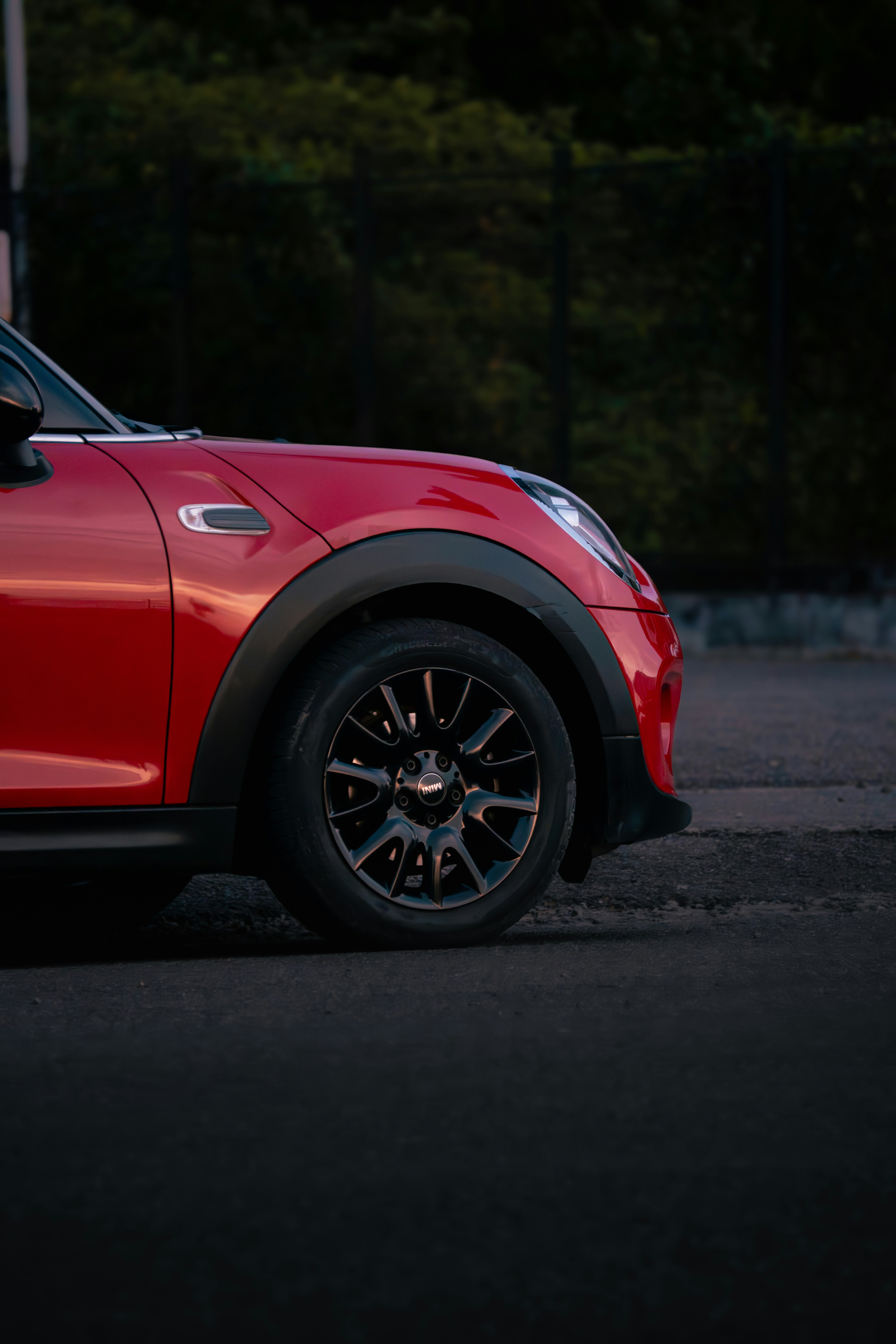 A red mini cooper parked in a parking lot photo – Free Kochi Image on ...
