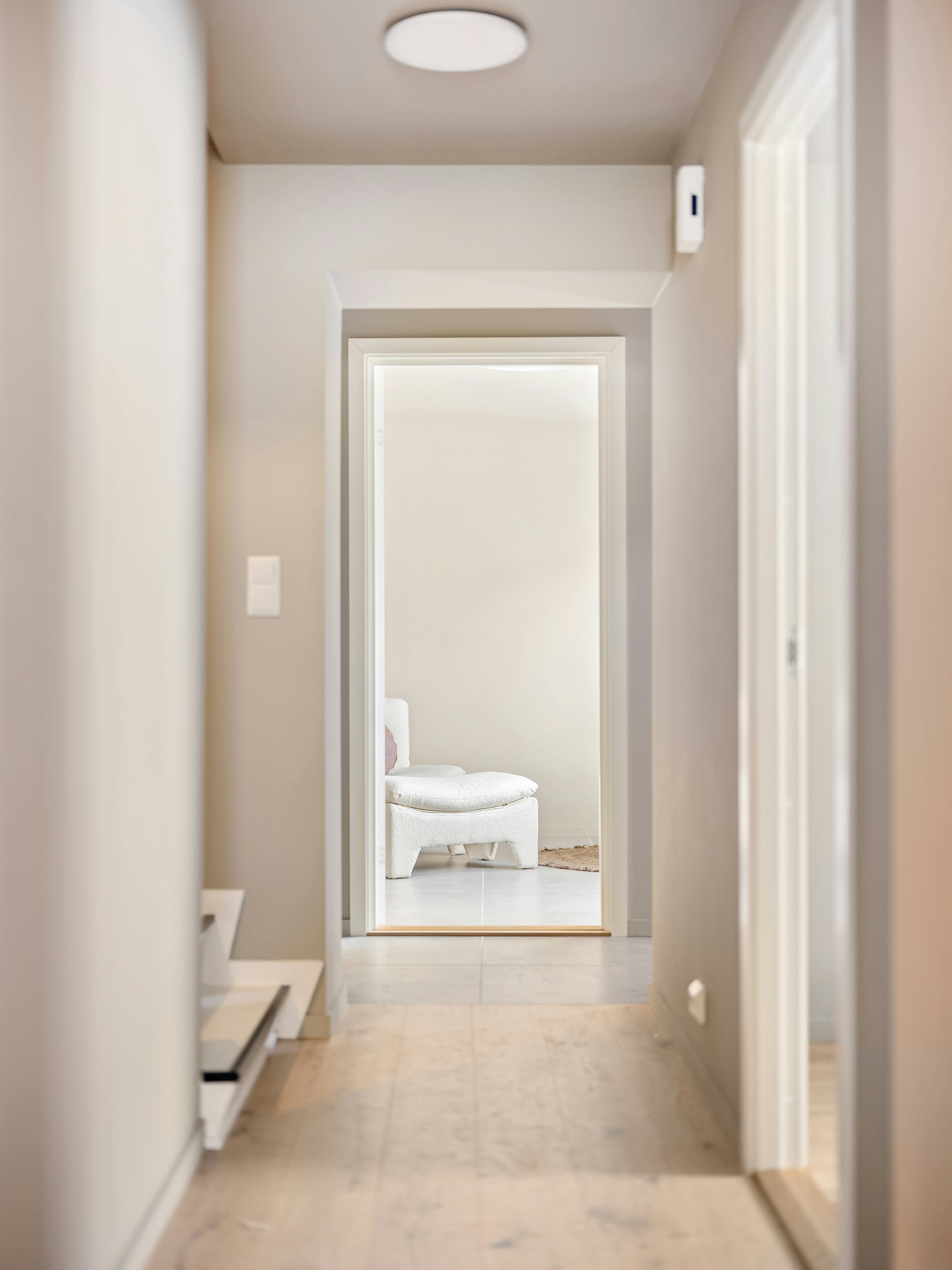 A hallway leading to a bathroom with a toilet photo – Free Indoors ...