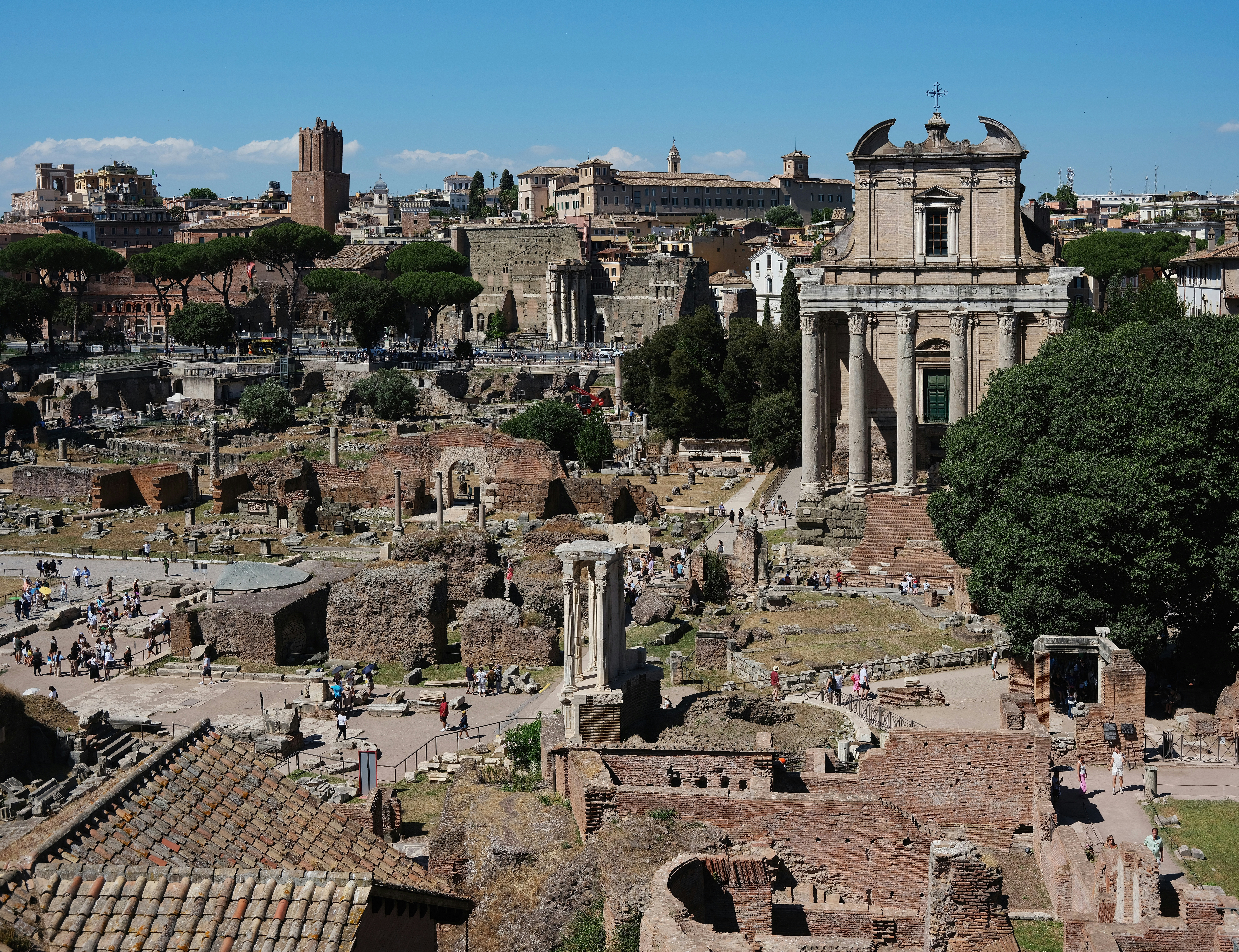 An aerial view of the ruins of a roman city photo – Free Rome Image on ...