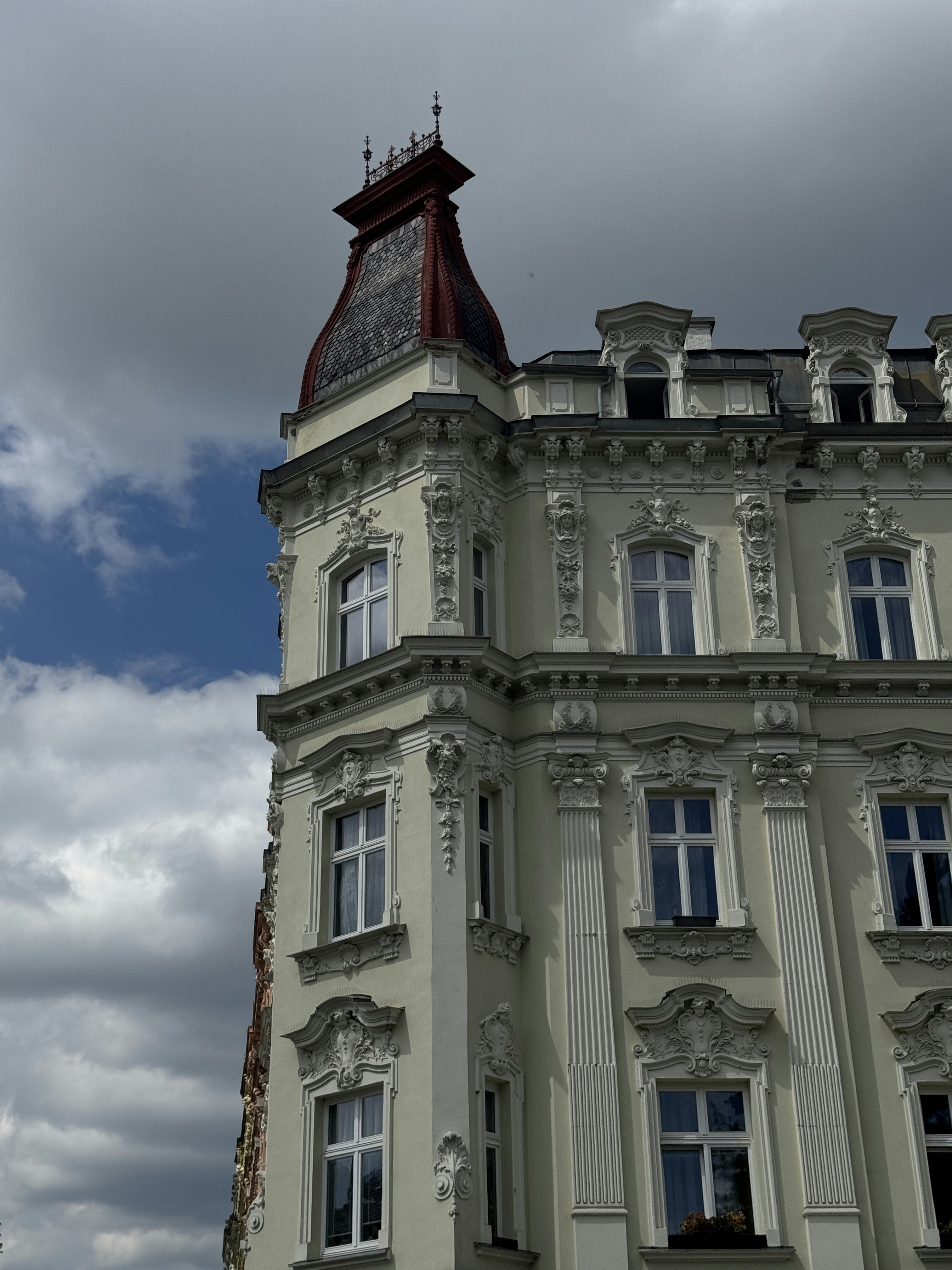A tall building with a clock on the top of it