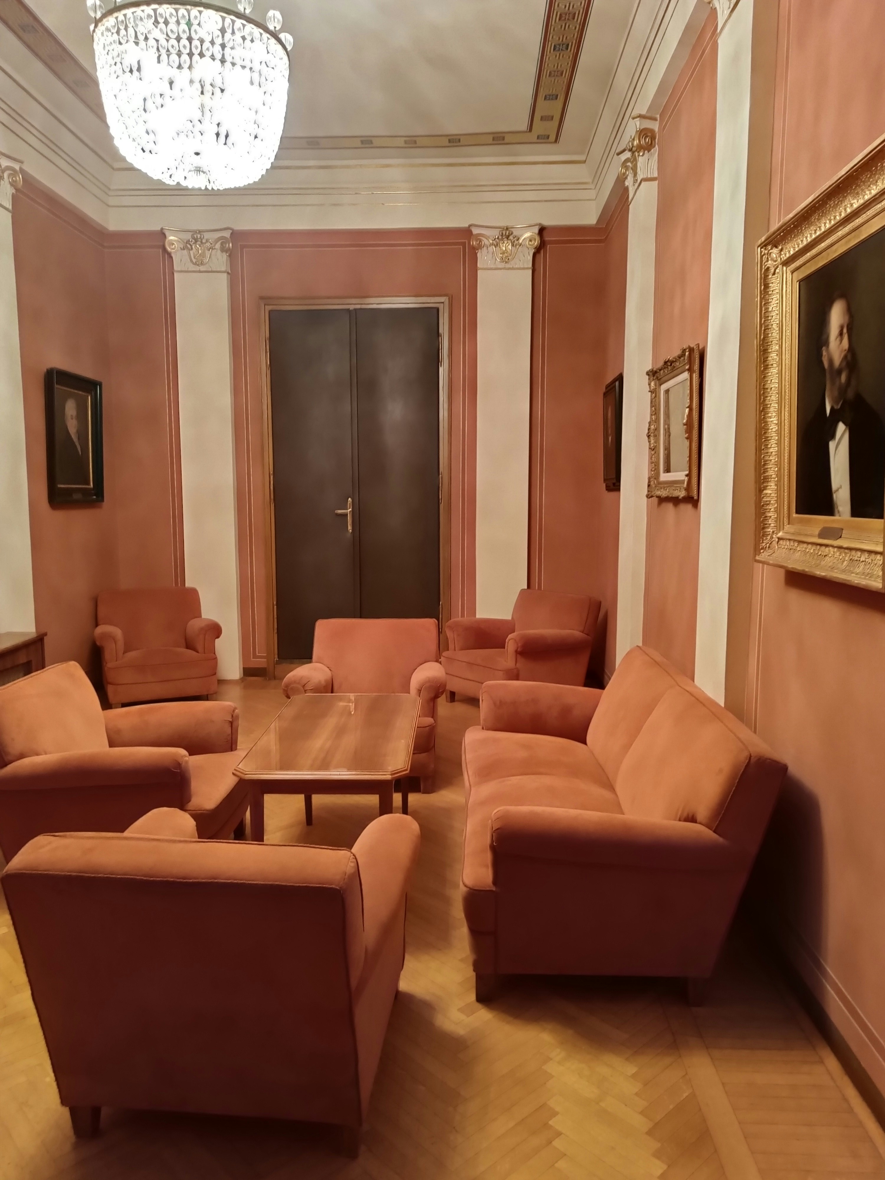 Velvet Silence in a Painted Parlor