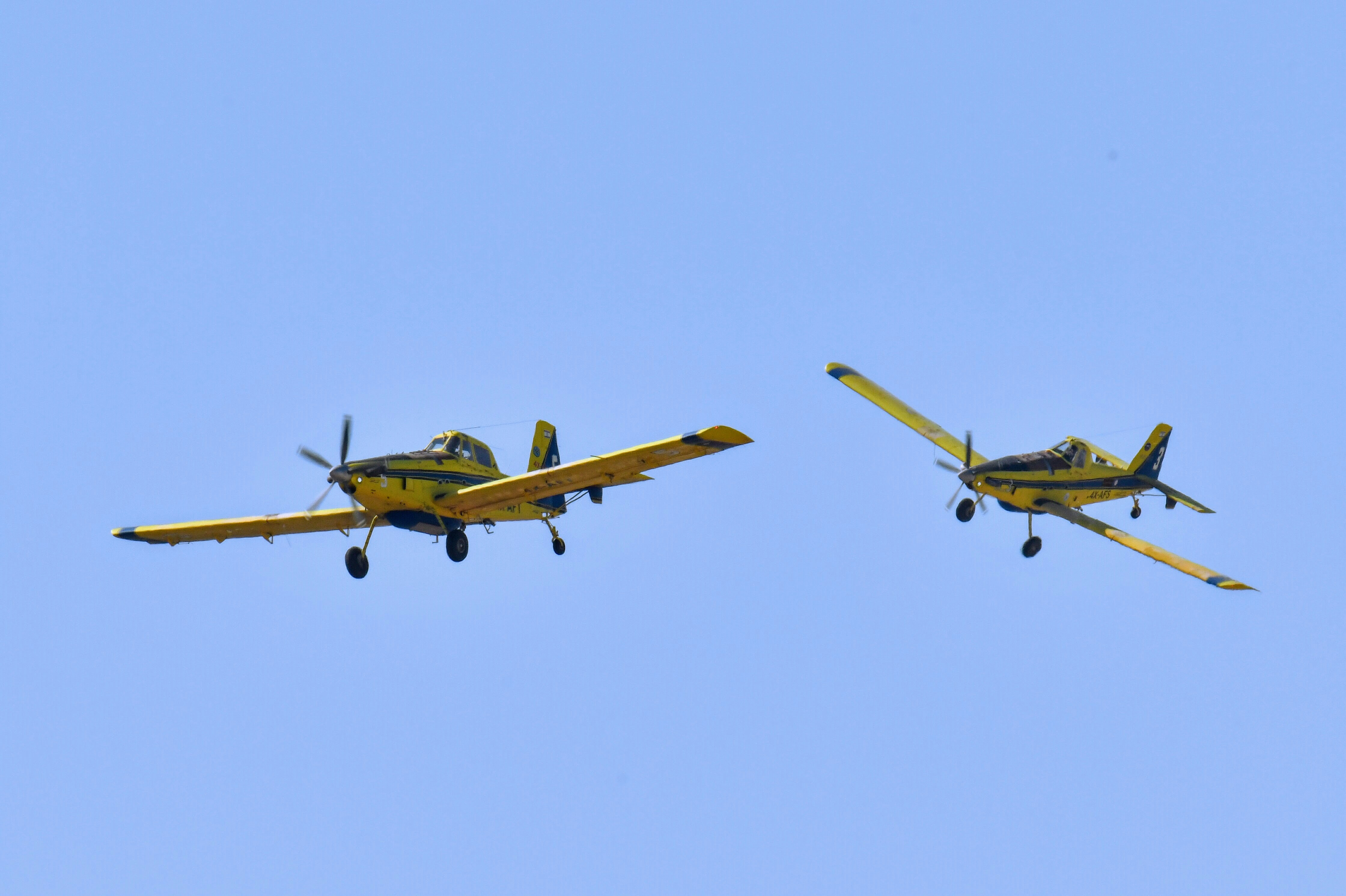 Two small planes flying in the sky together photo – Free Flying Image ...