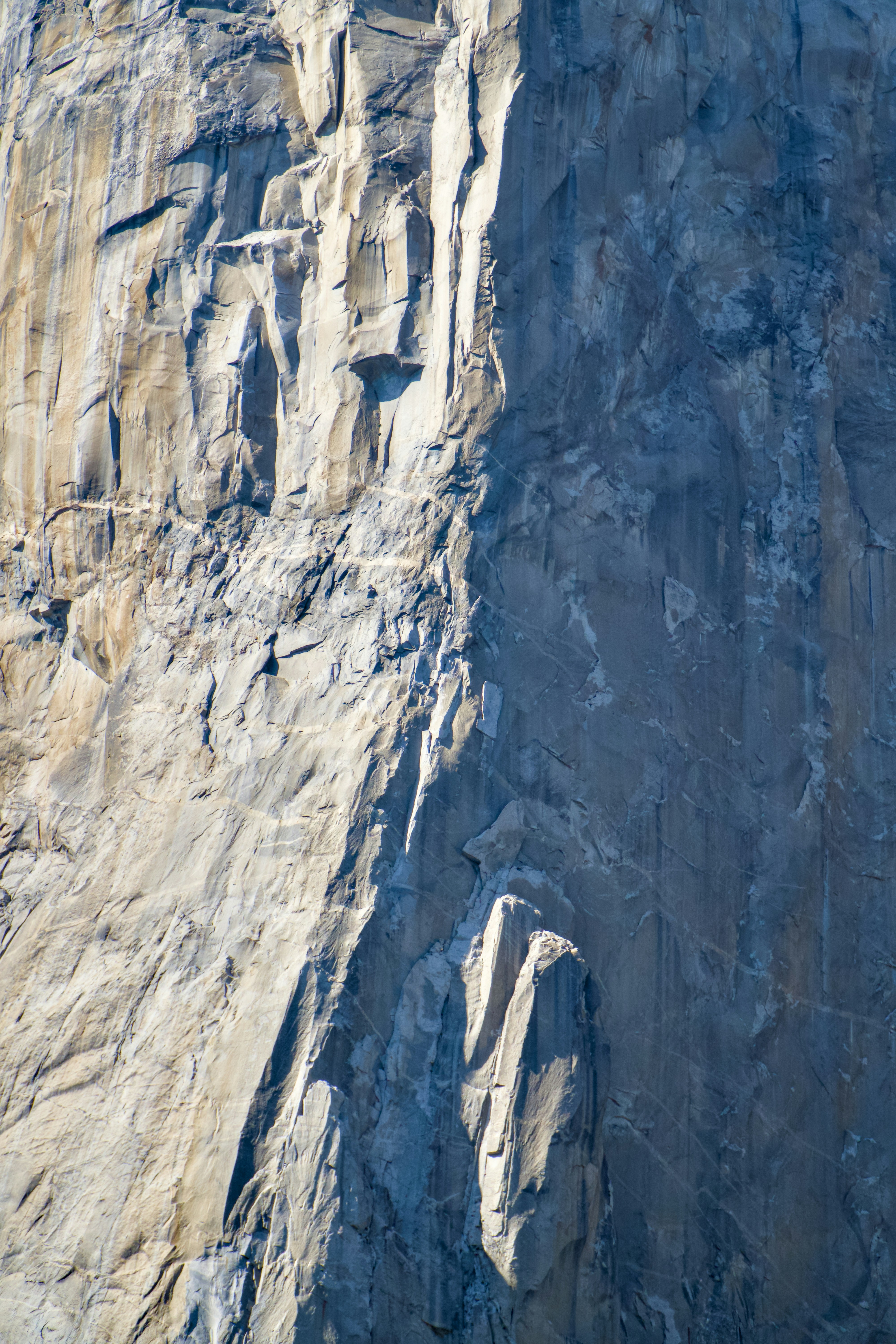 Striated Light on a Granite Cliff