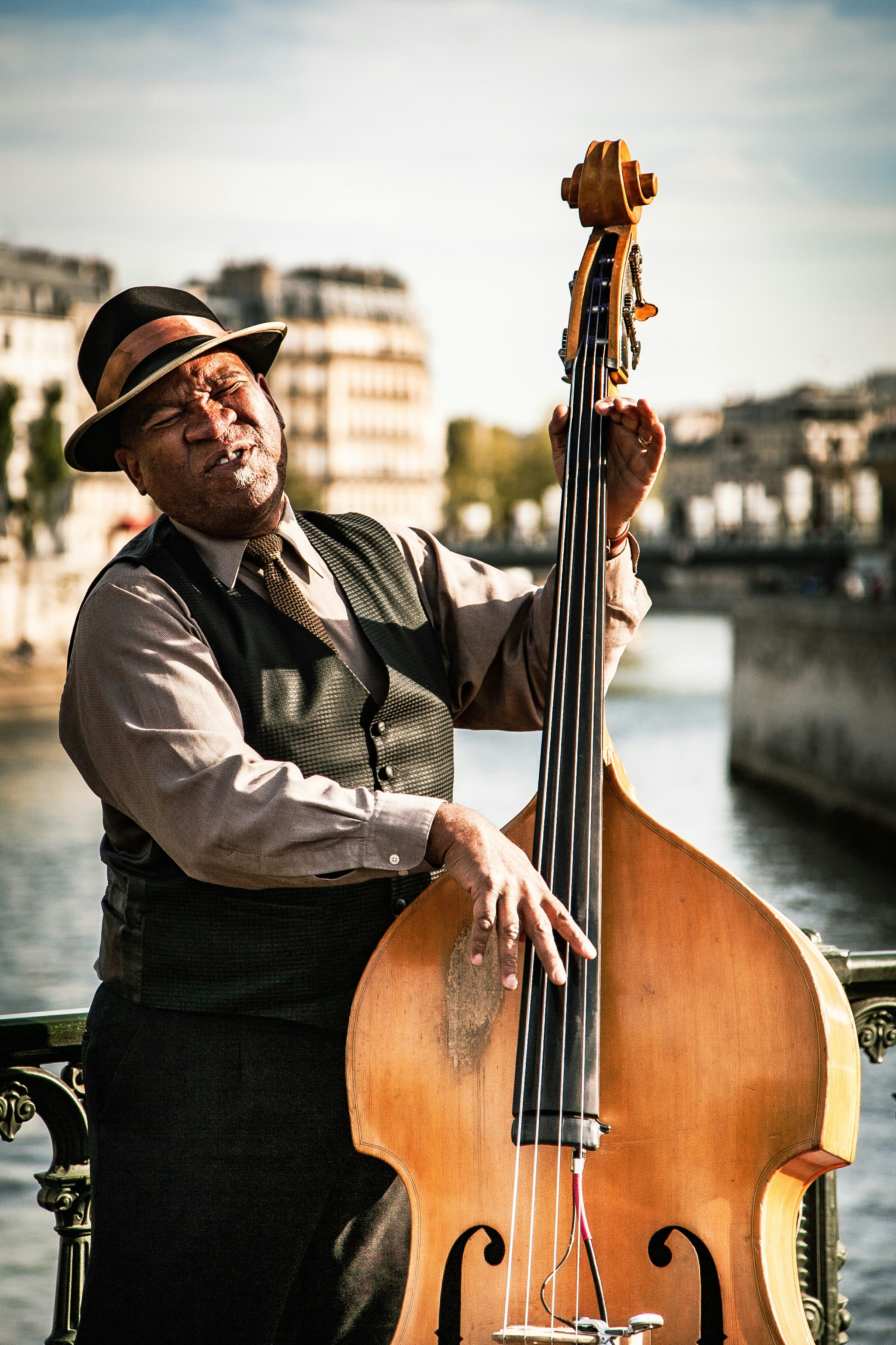 Melody on the Seine: A Bassist's Serenade