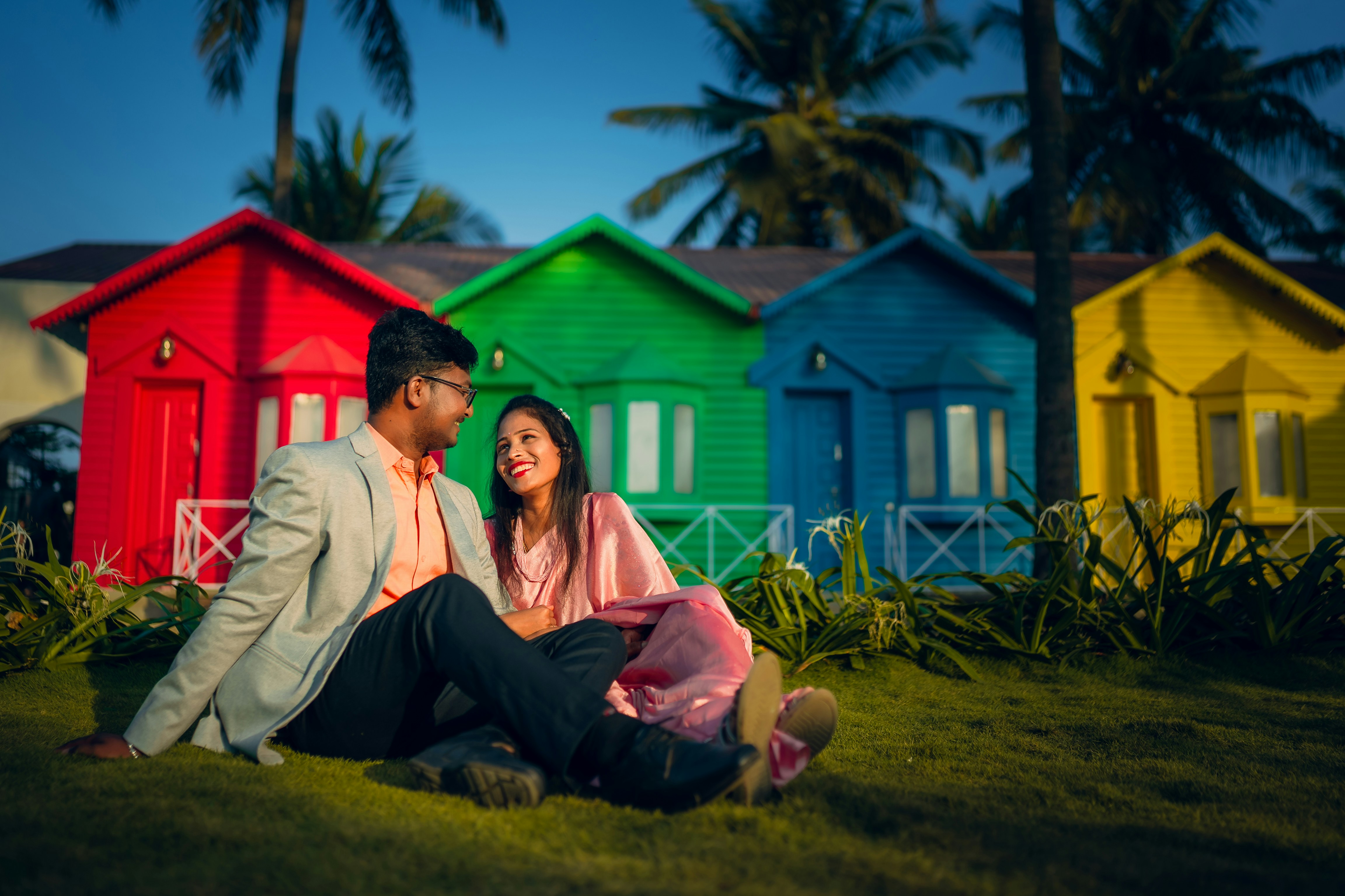 Pastel Sunset Picnic by Colorful Cabins