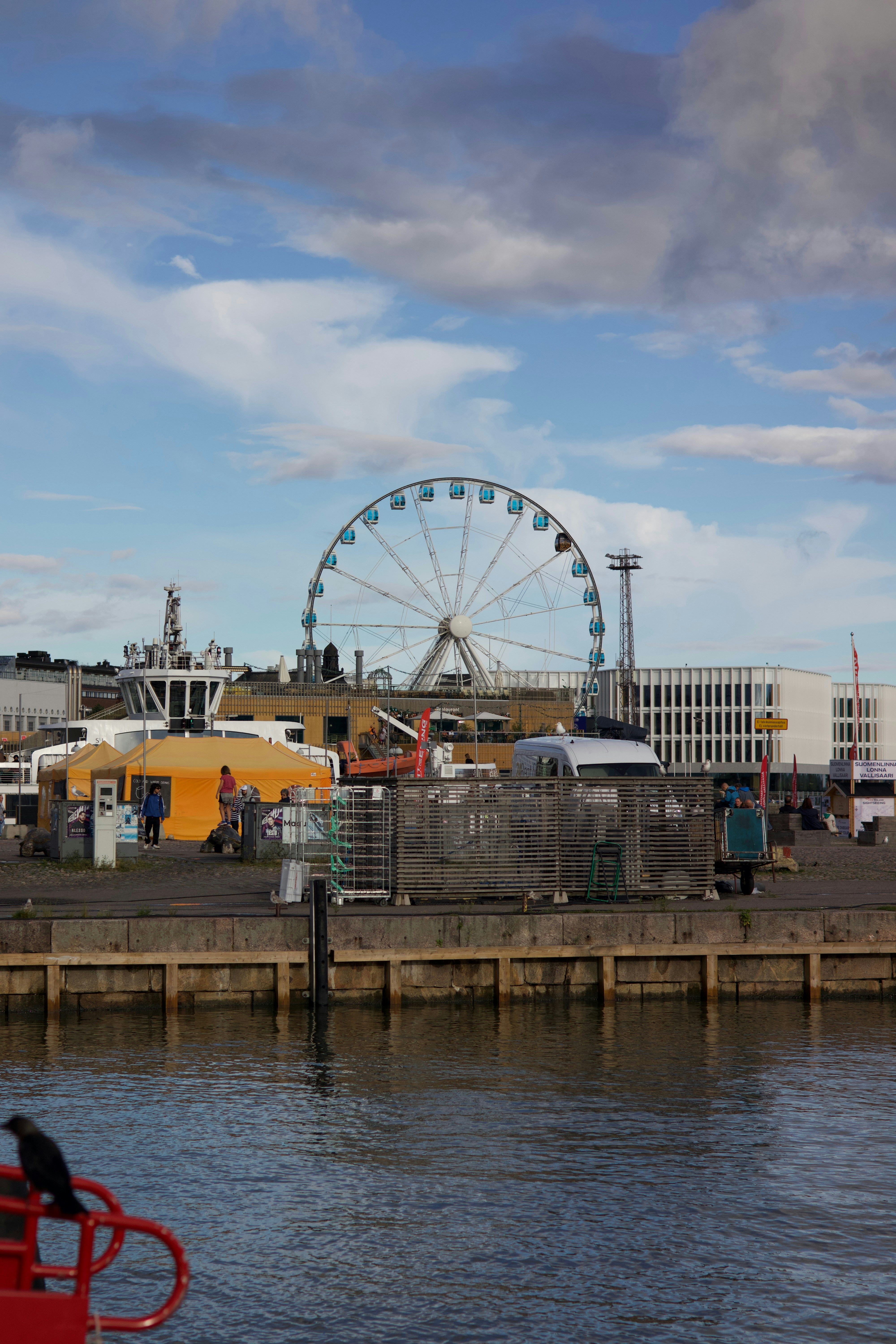 Blue Ferris Wheel Over the Pier Market