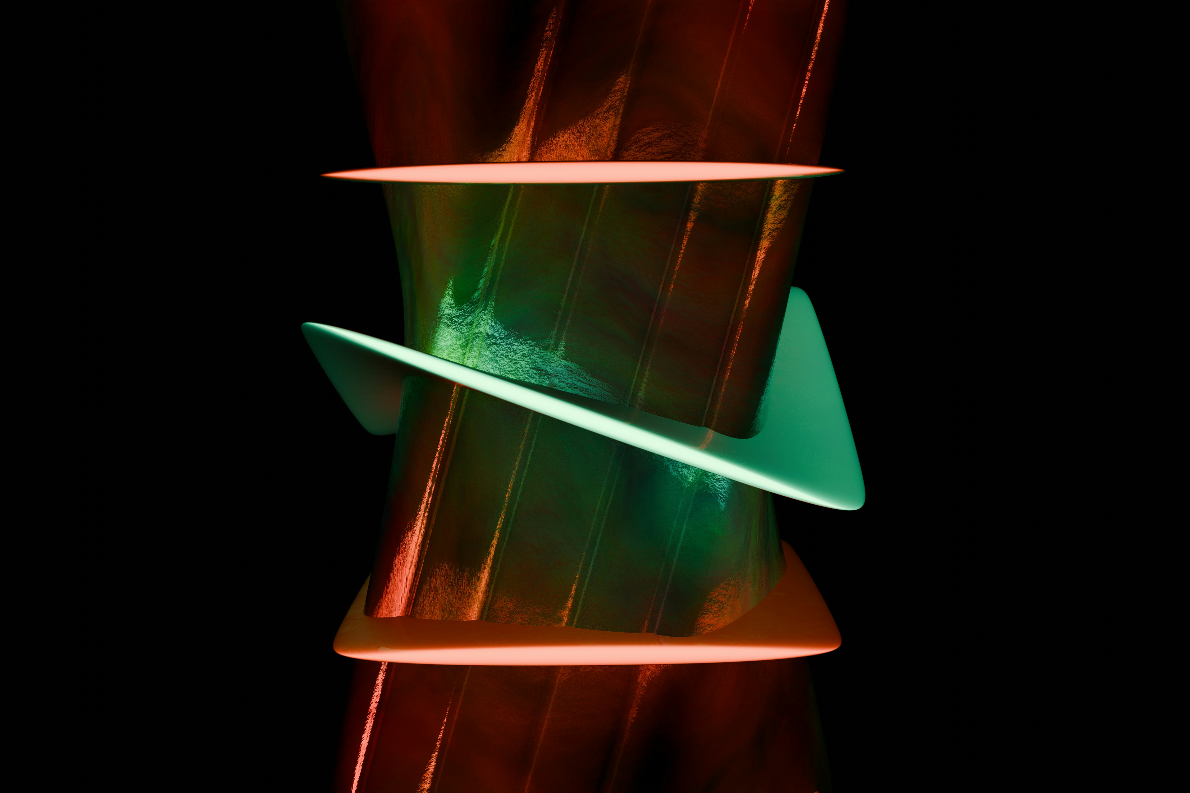 A blurry photo of a green and red object photo – Free 4k wallpaper ...