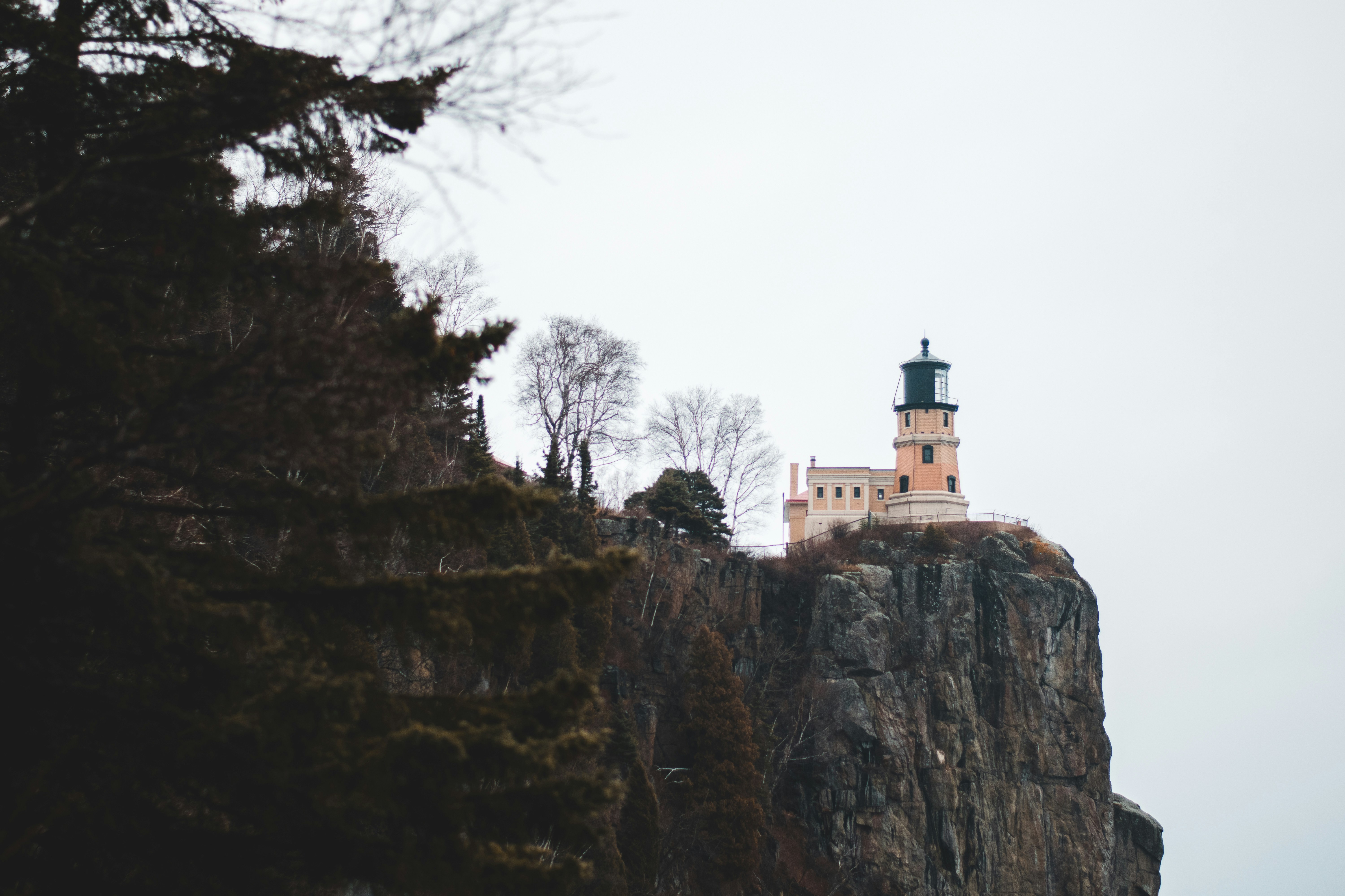Edge of the World Lighthouse Amid Coastal Mist