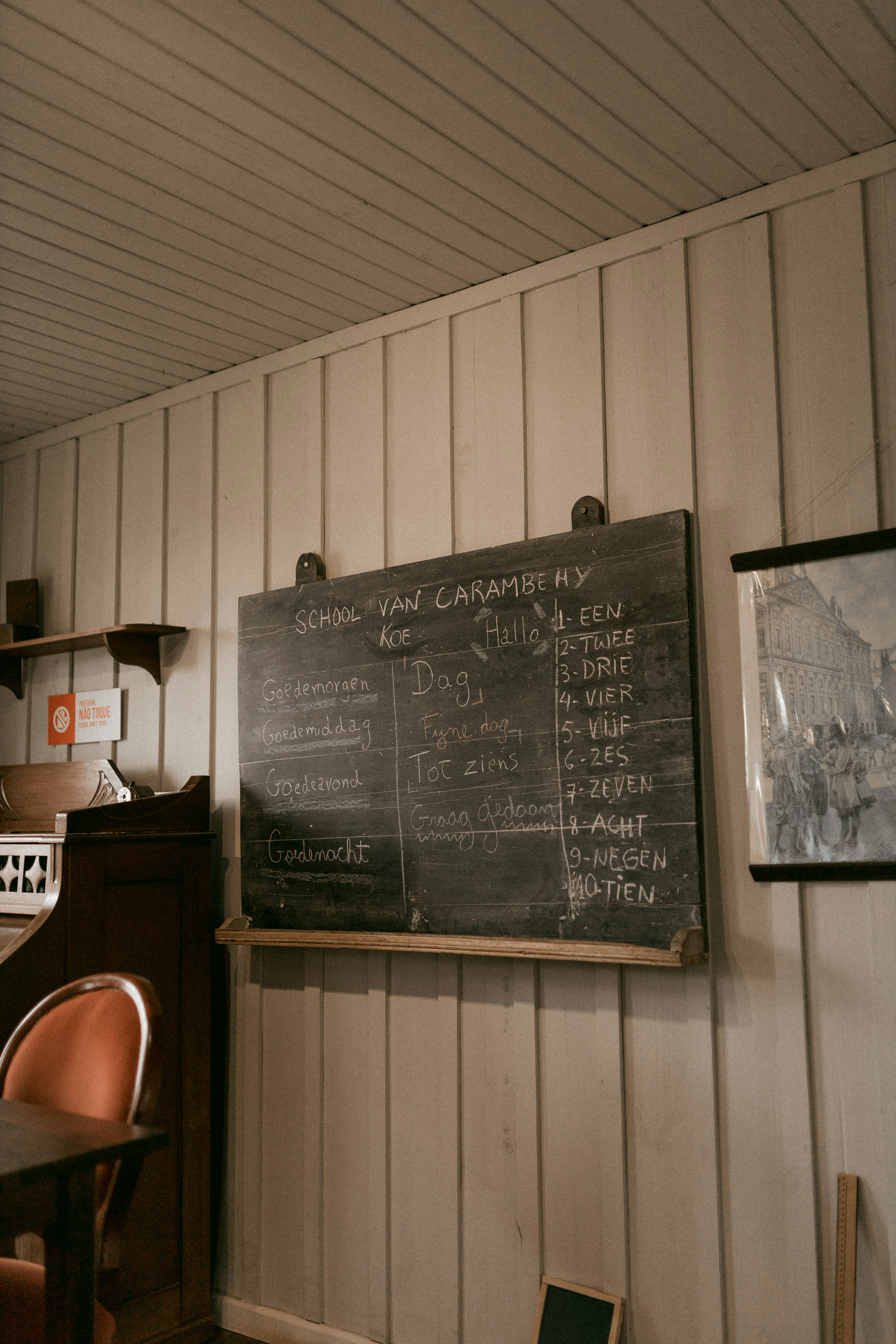 Chalkboard Lessons in a Quiet Room