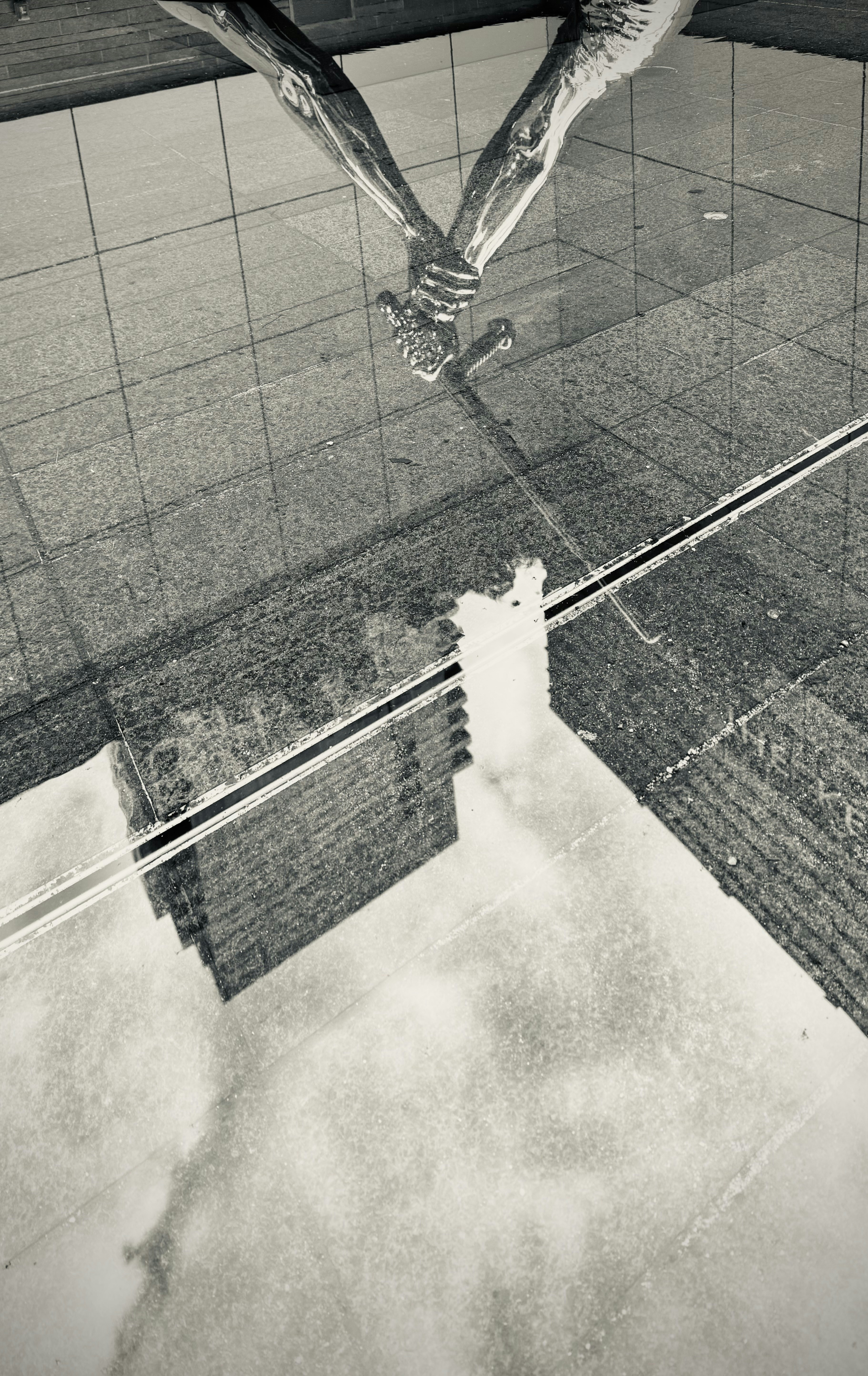 Intersecting Reflections: A Quiet Grid in Monochrome