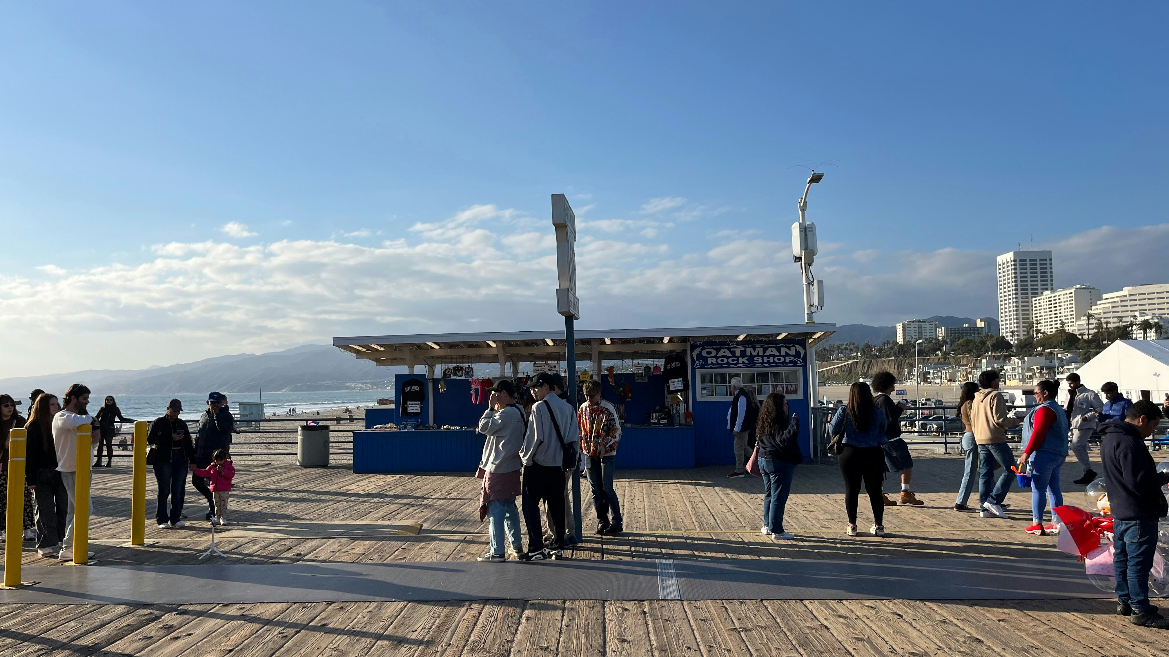 Seaside Conversations on a Sunny Pier