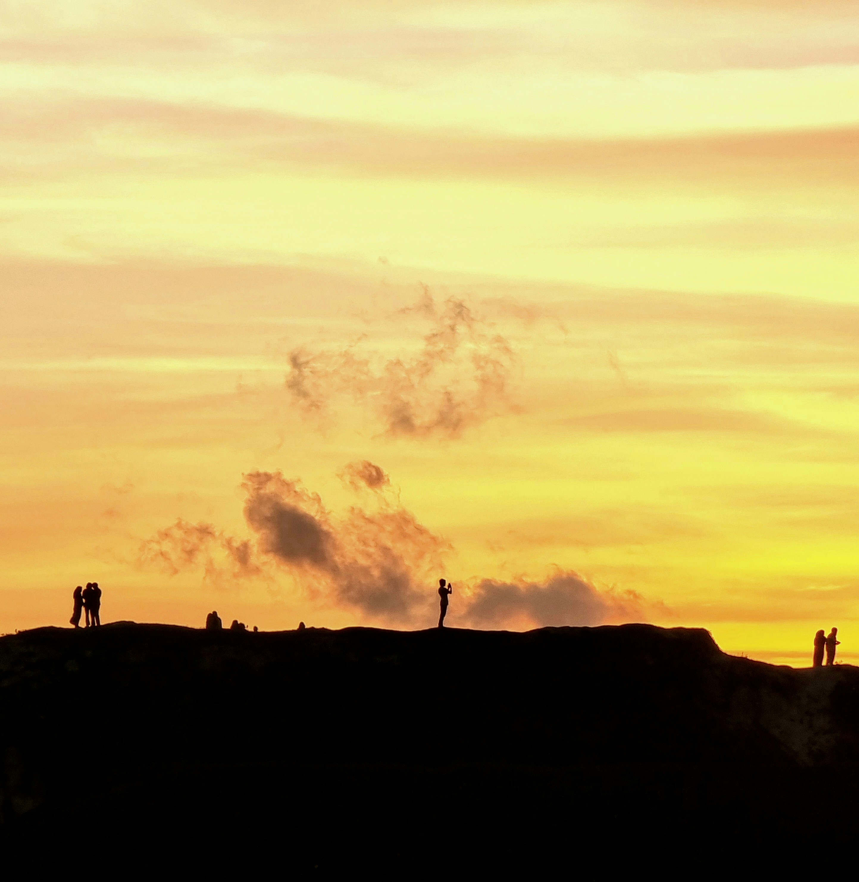 Dusk on the Ember Ridge: Lone Figure at the Horizon