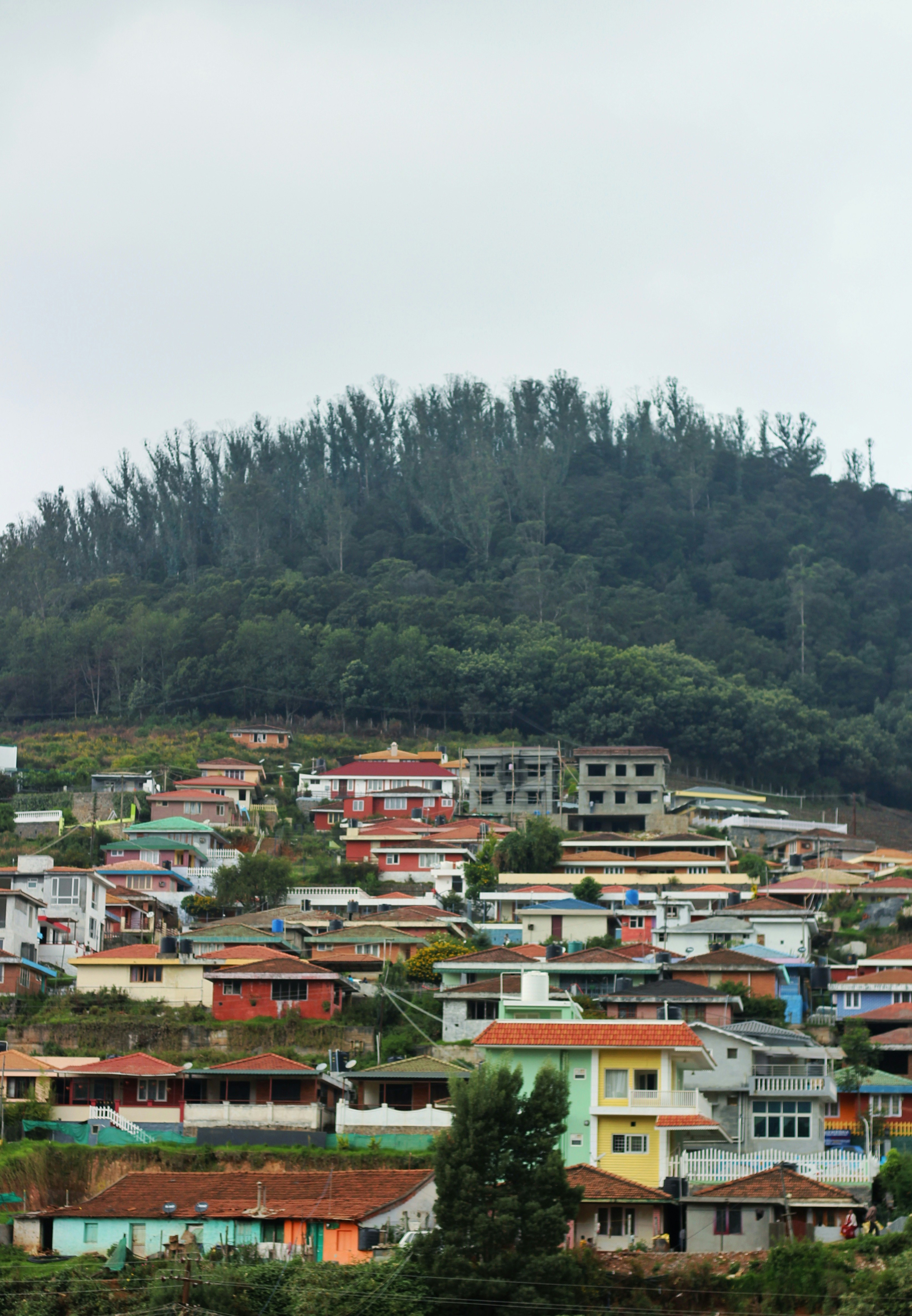 A hill with a bunch of houses on top of it photo – Free Building Image ...