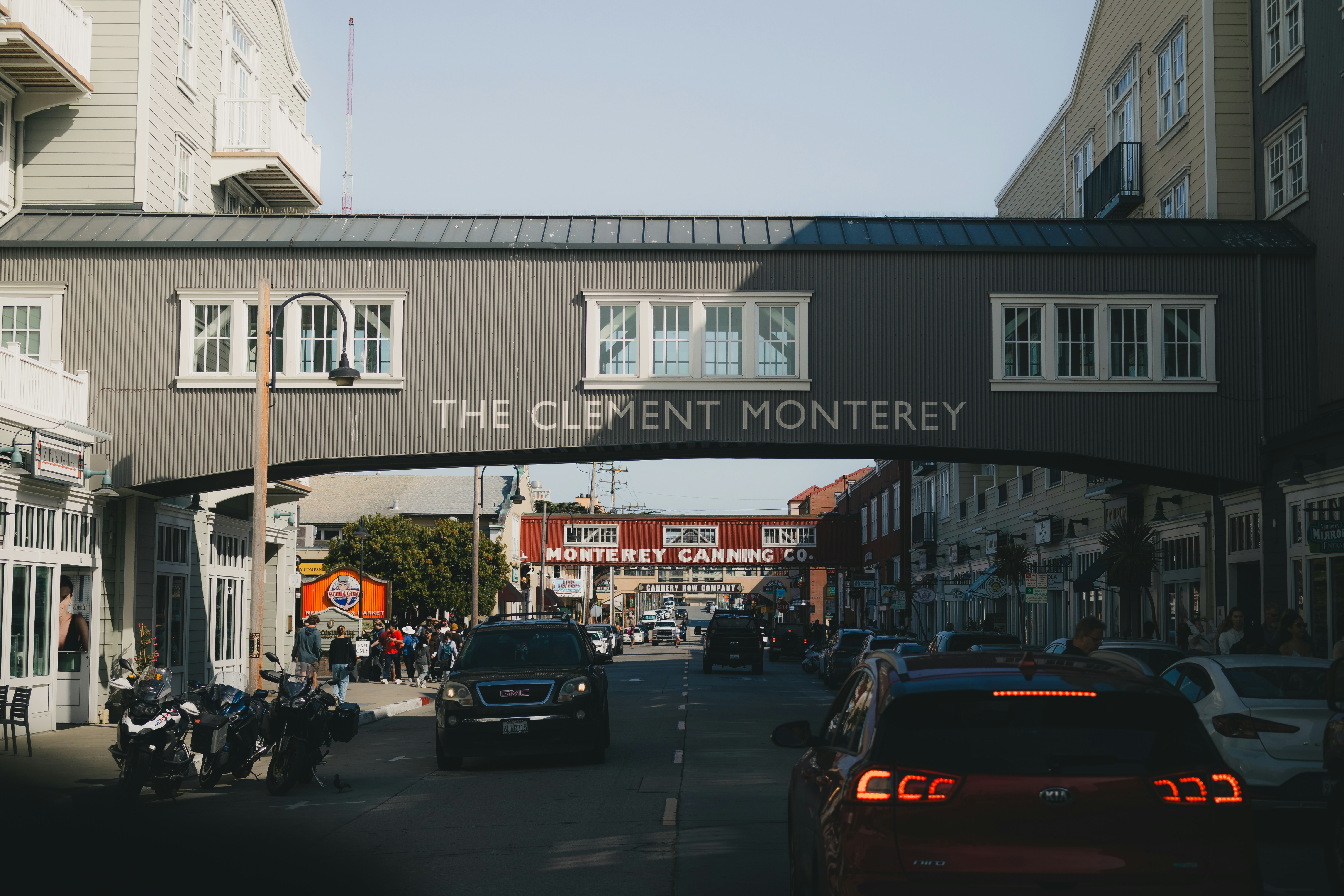 Under the Clement Monterey Arch: A Monterey Cannery Row Street Scene