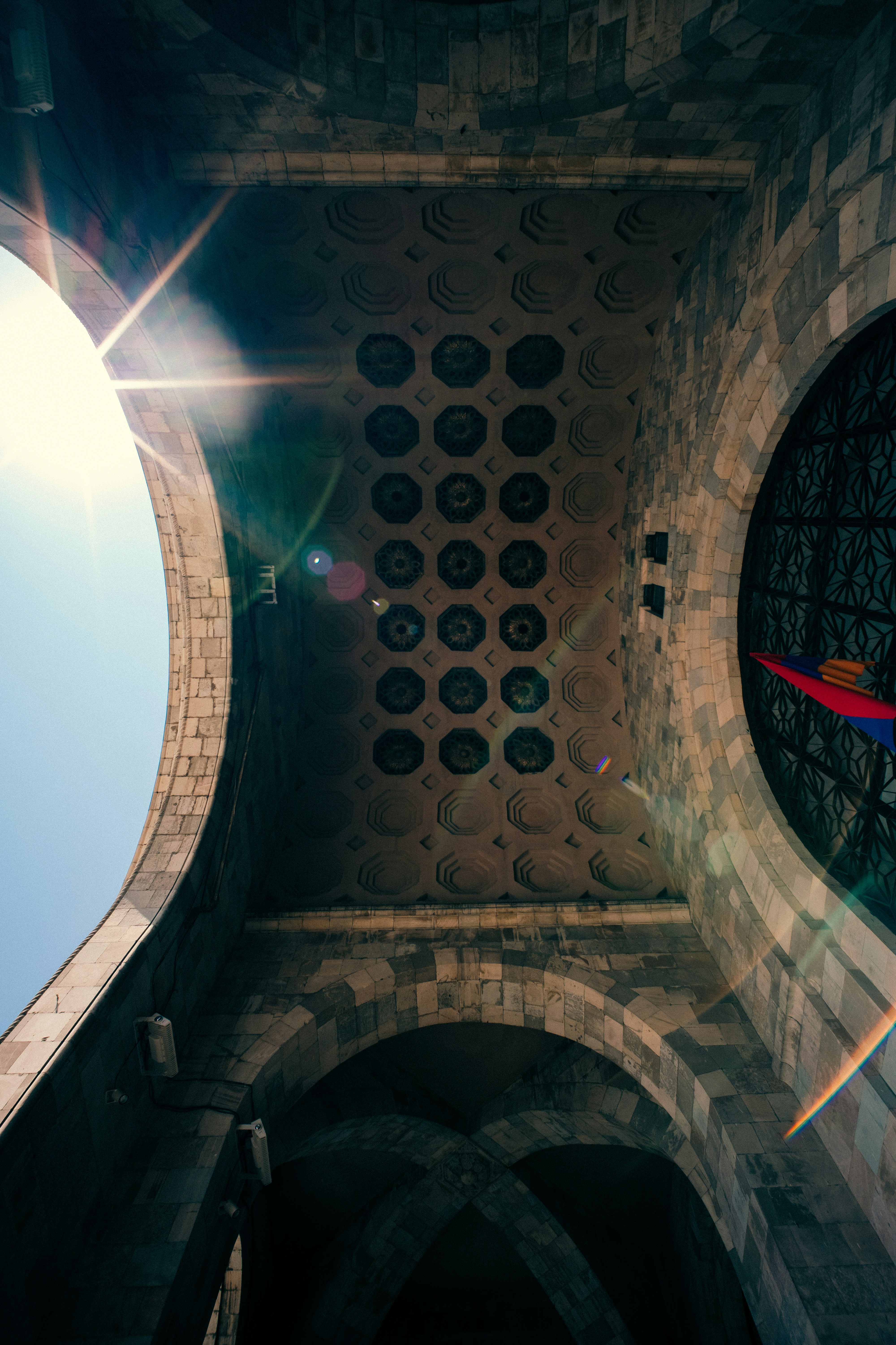 Sunburst Through the Hexagon: Light and Stone in a Vault