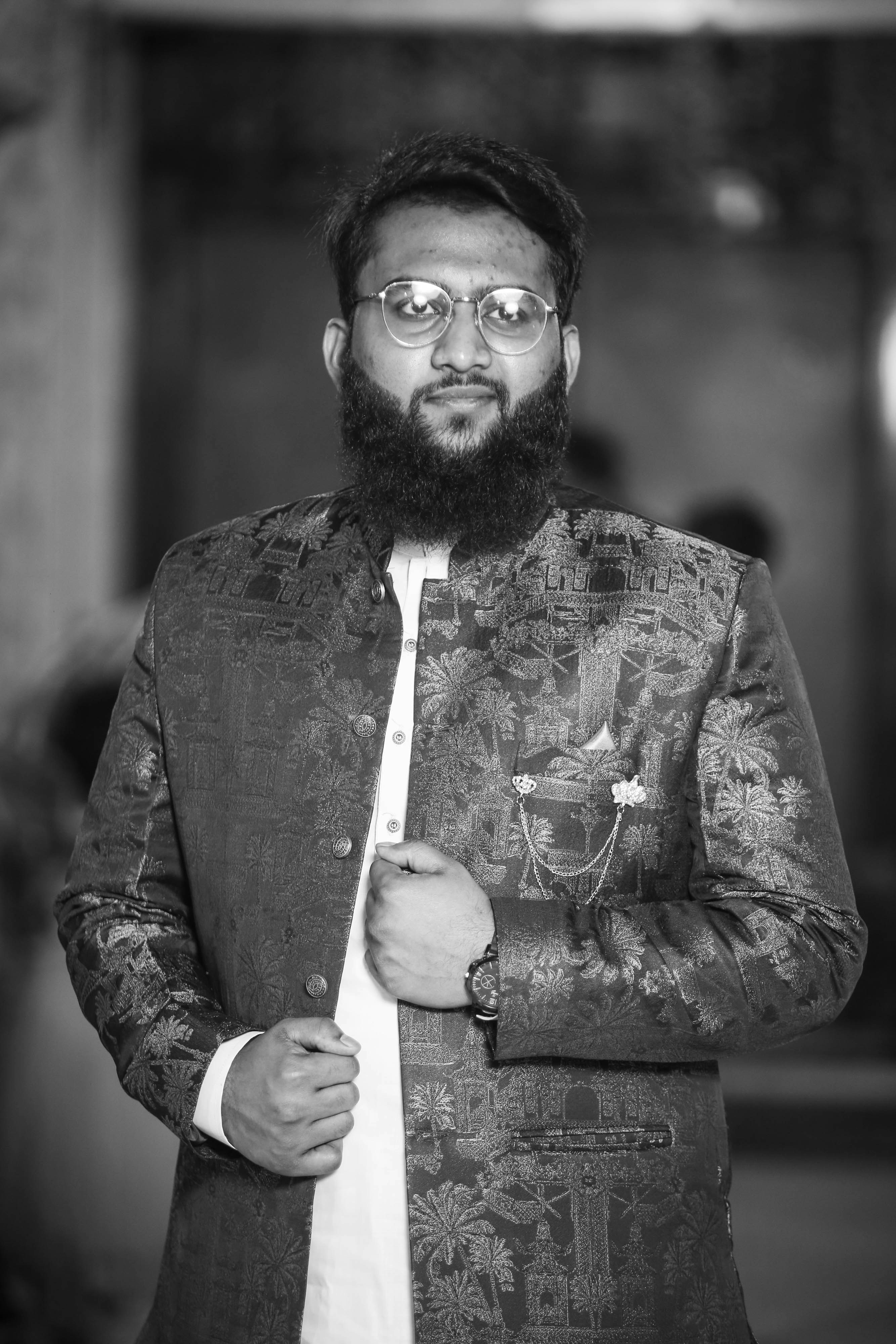 A man attended wedding cermony....