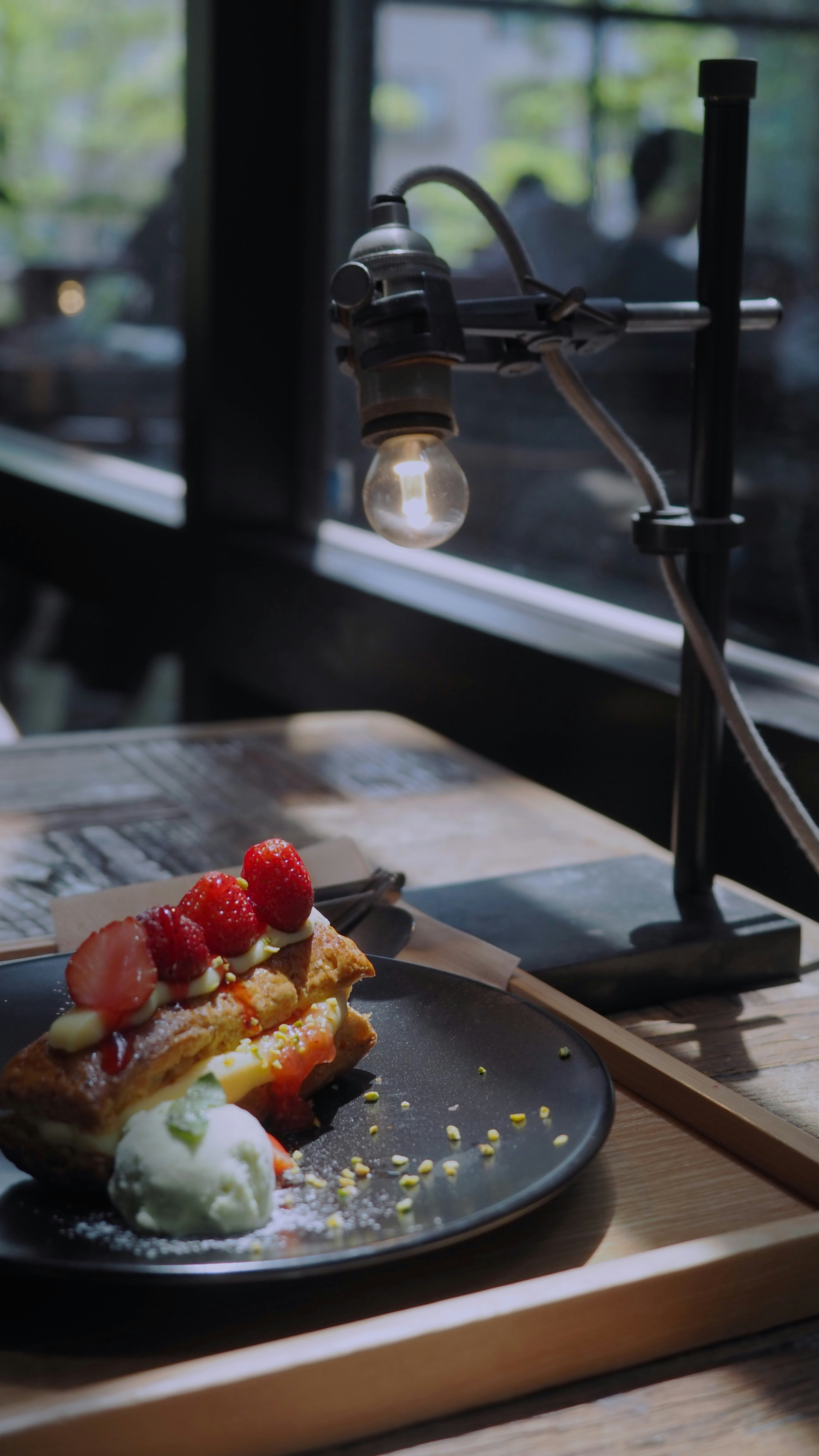 A plate of food on a table next to a window photo – Free Food Image on ...