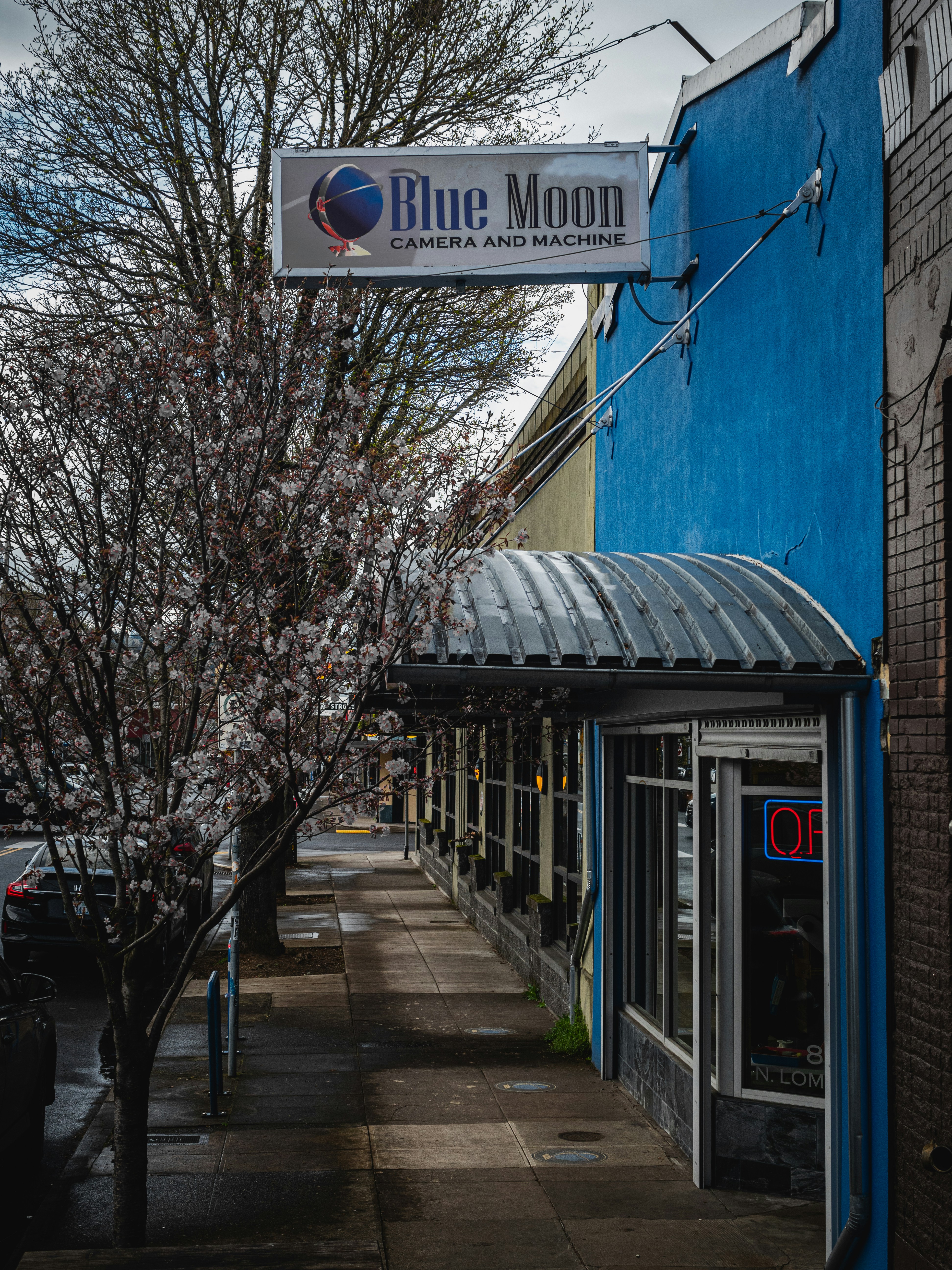 A blue building with a sign that says blue moon photo – Free Blue moon ...