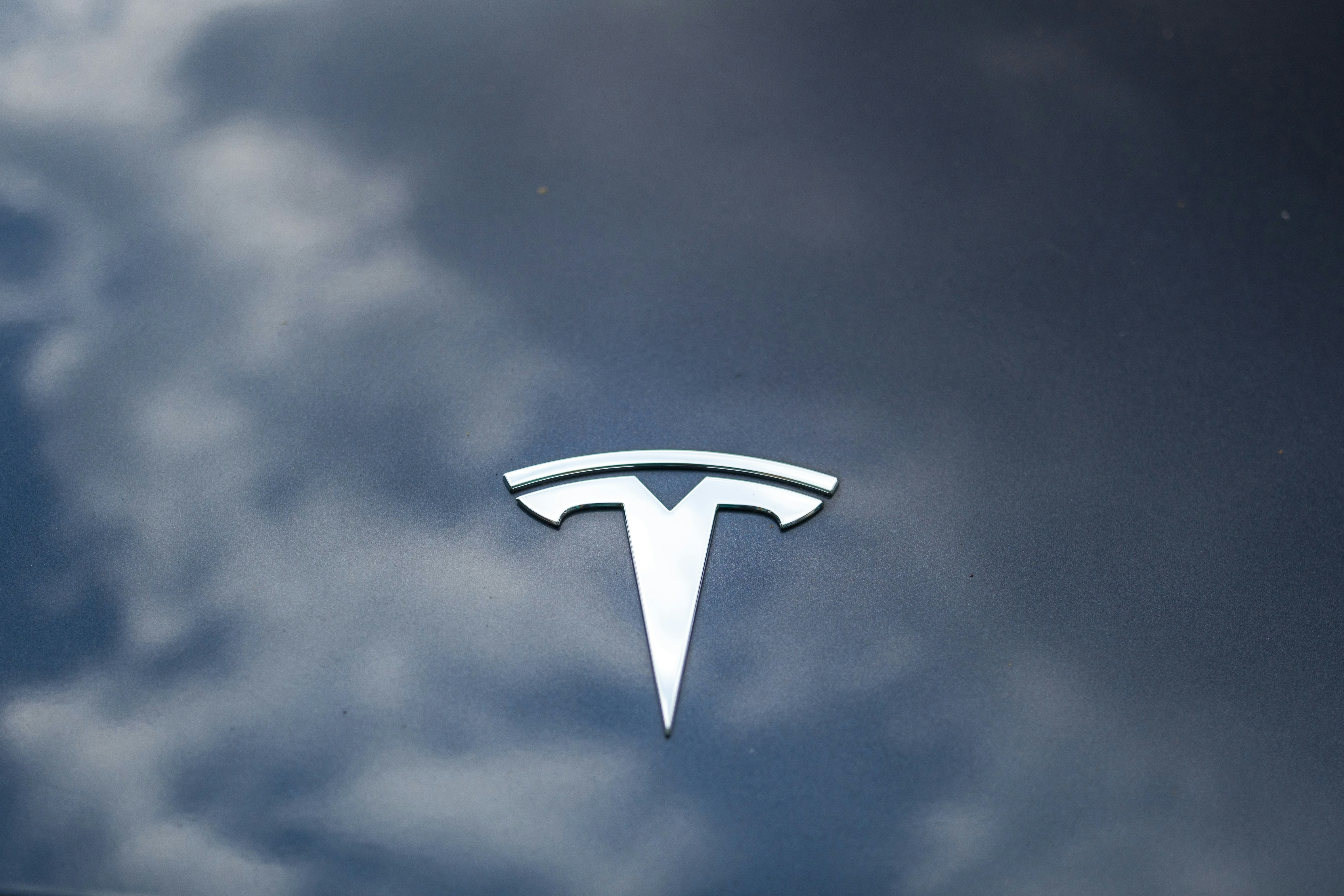 A picture of a tesla logo on a car window photo – Free Almere Image on ...