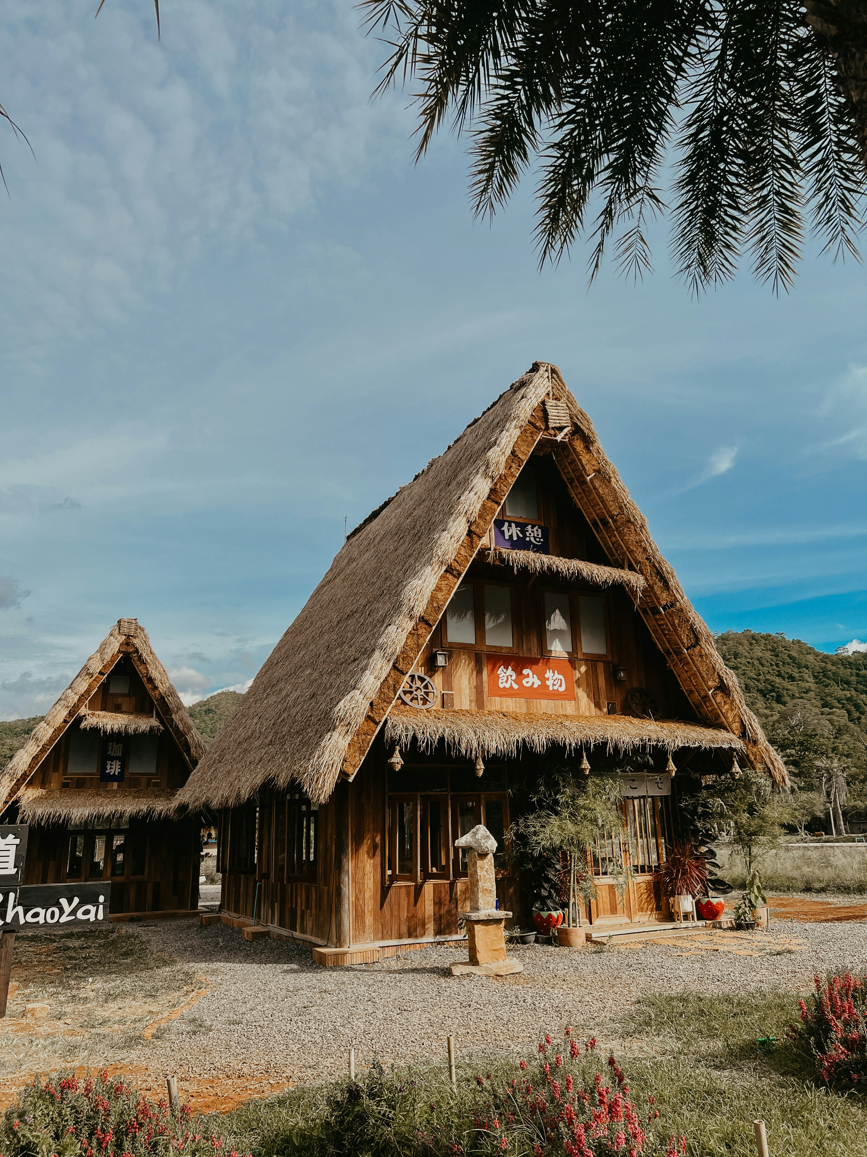Thatched A-Frame Café by the Riverside