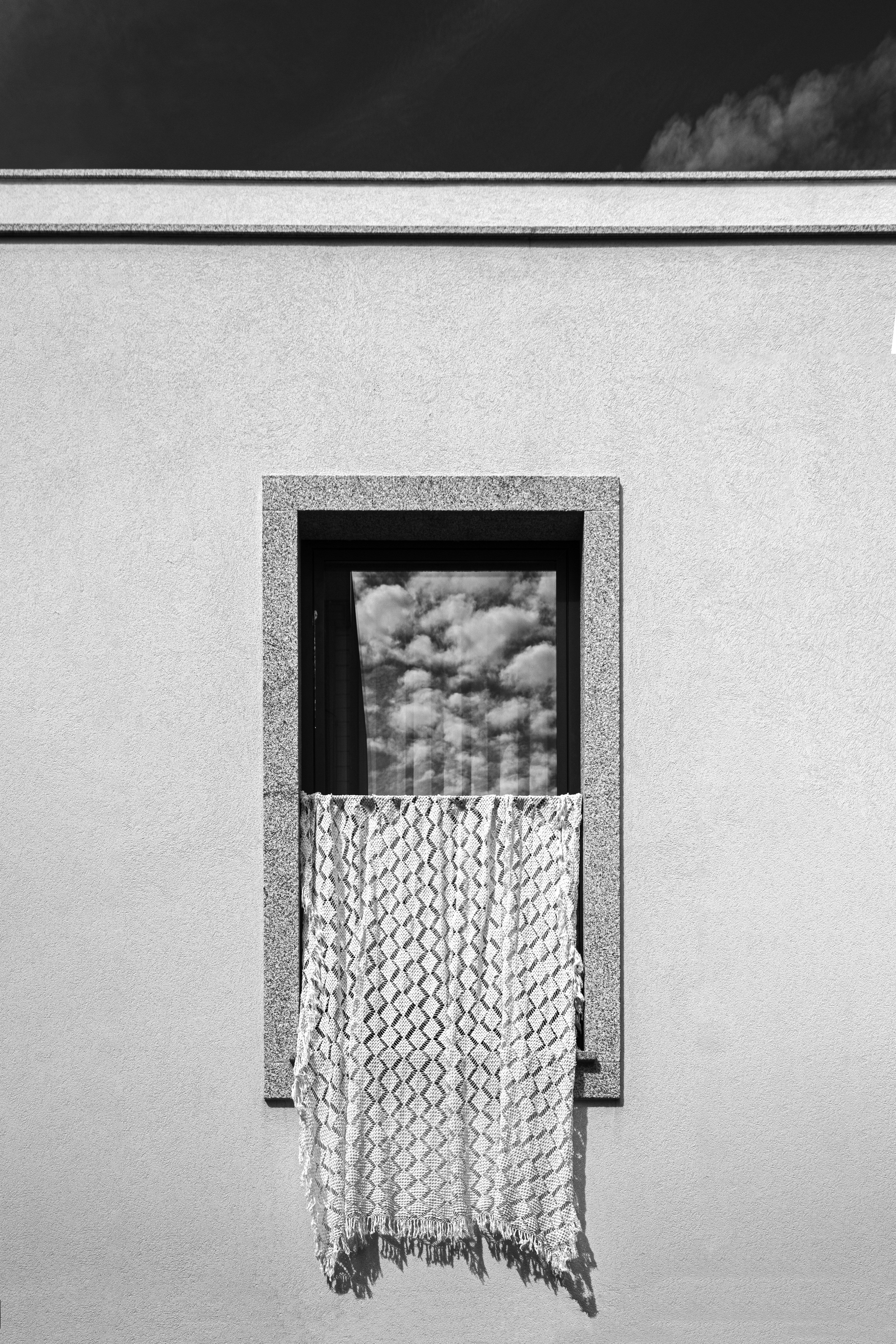 Window Veil: A Monochrome Moment of Light and Texture