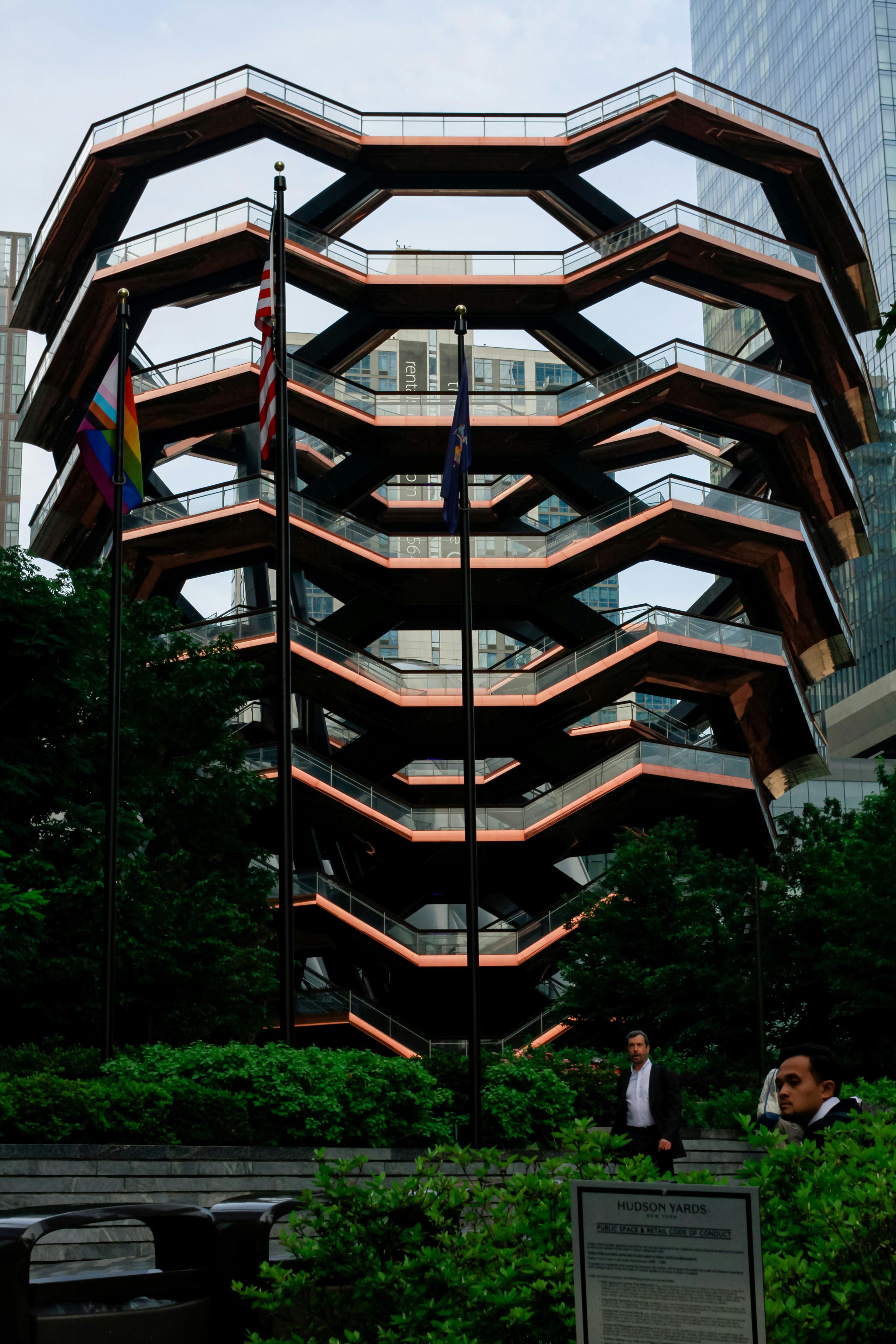 Terraced Red Steel: The Vessel Elevates Urban Geometry at Hudson Yards