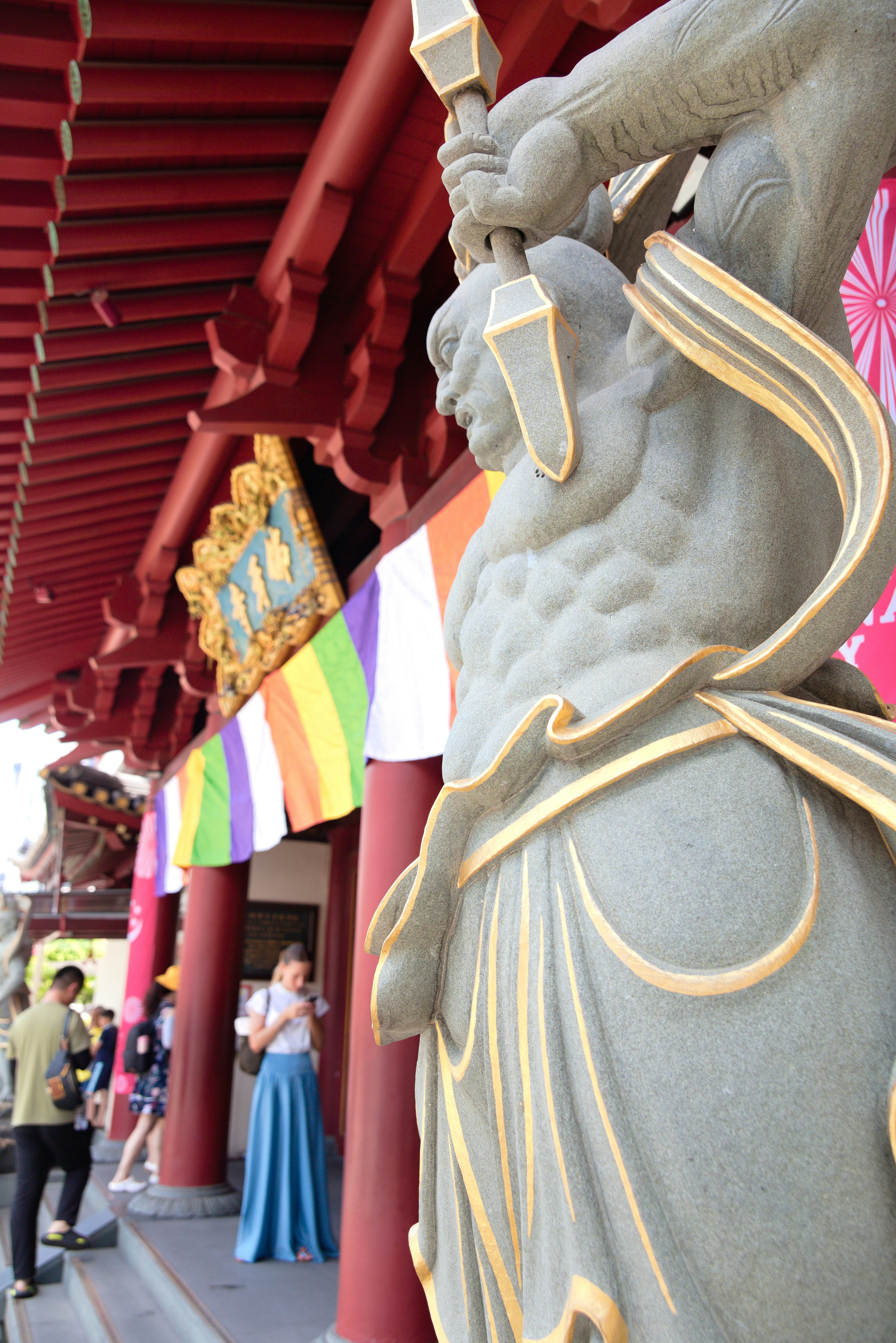 Stone Guardian at the Temple Gate