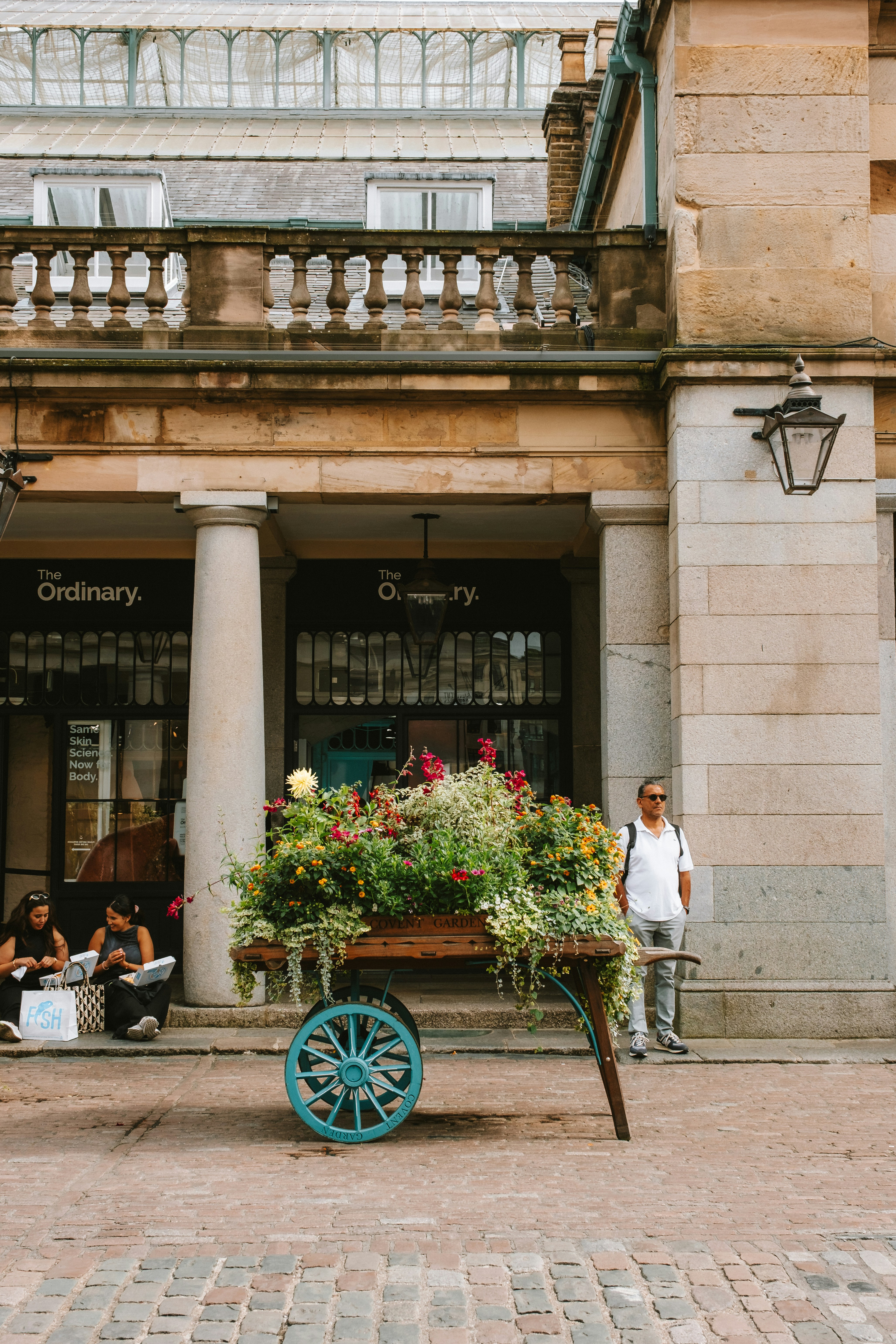 Flower Cart by the Elegant Facade