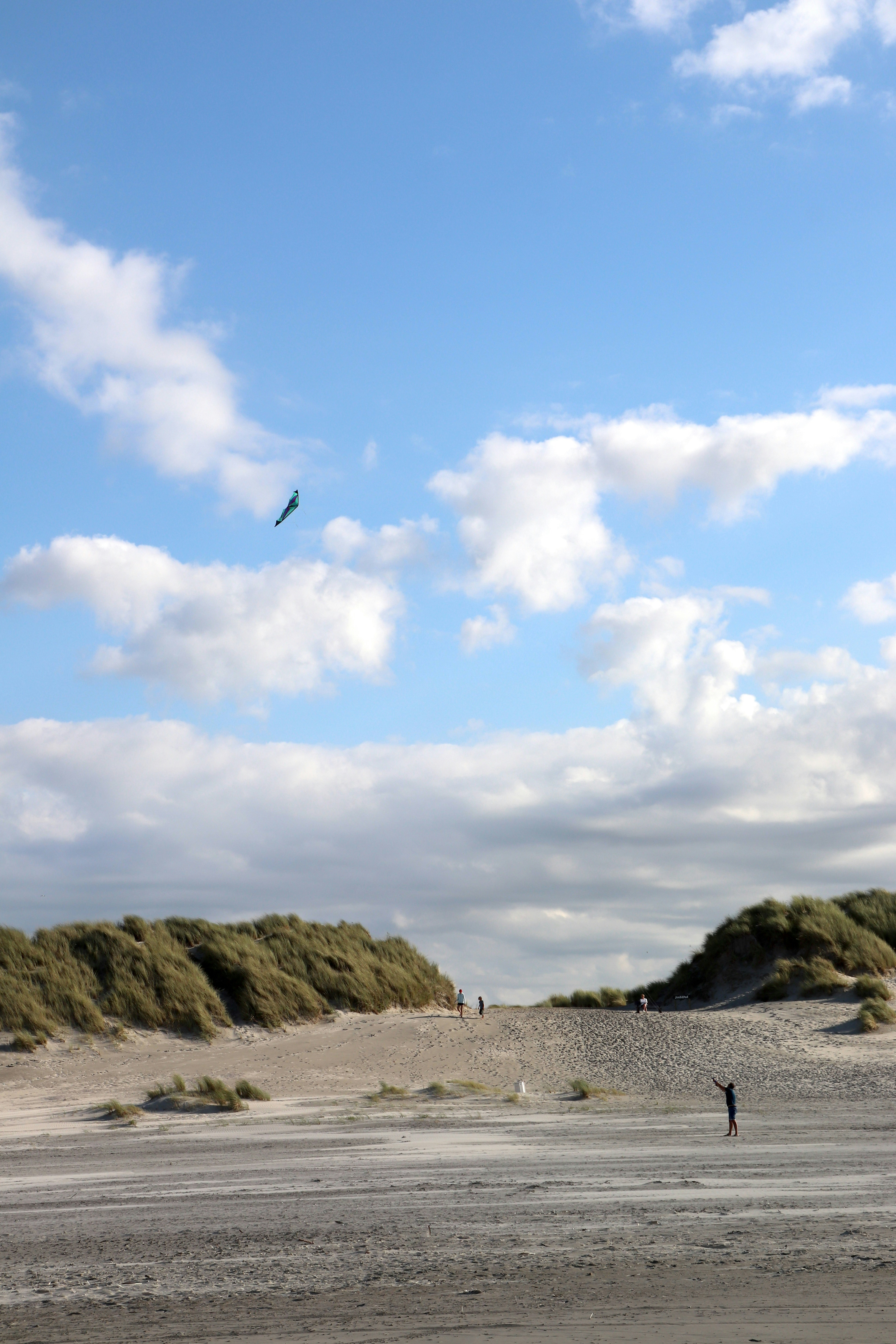 Kiteflight Above Wind-Sculpted Dunes: A Quiet Coastline Portrait