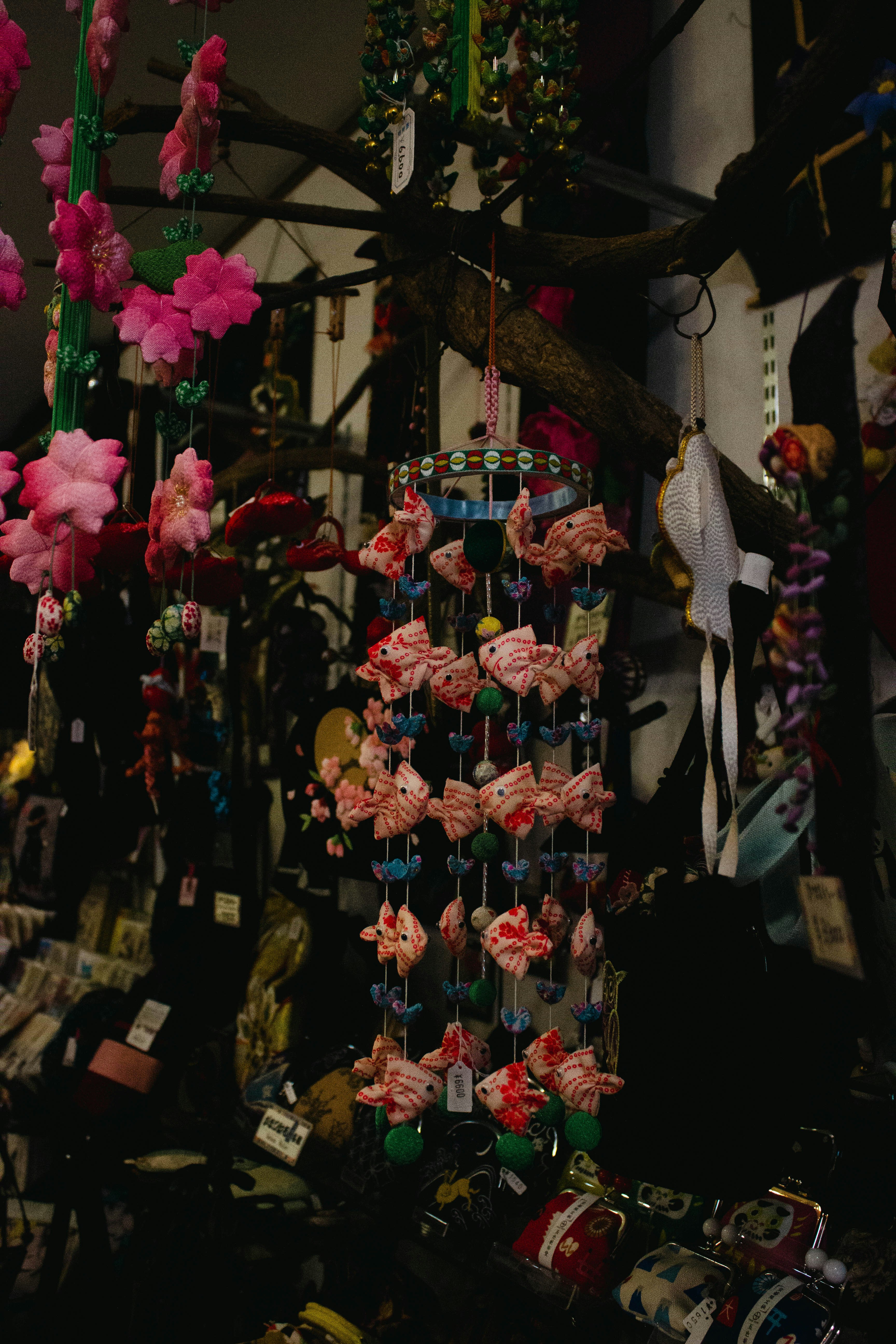 Charmed Threads: Fish Garlands in a Dim Market