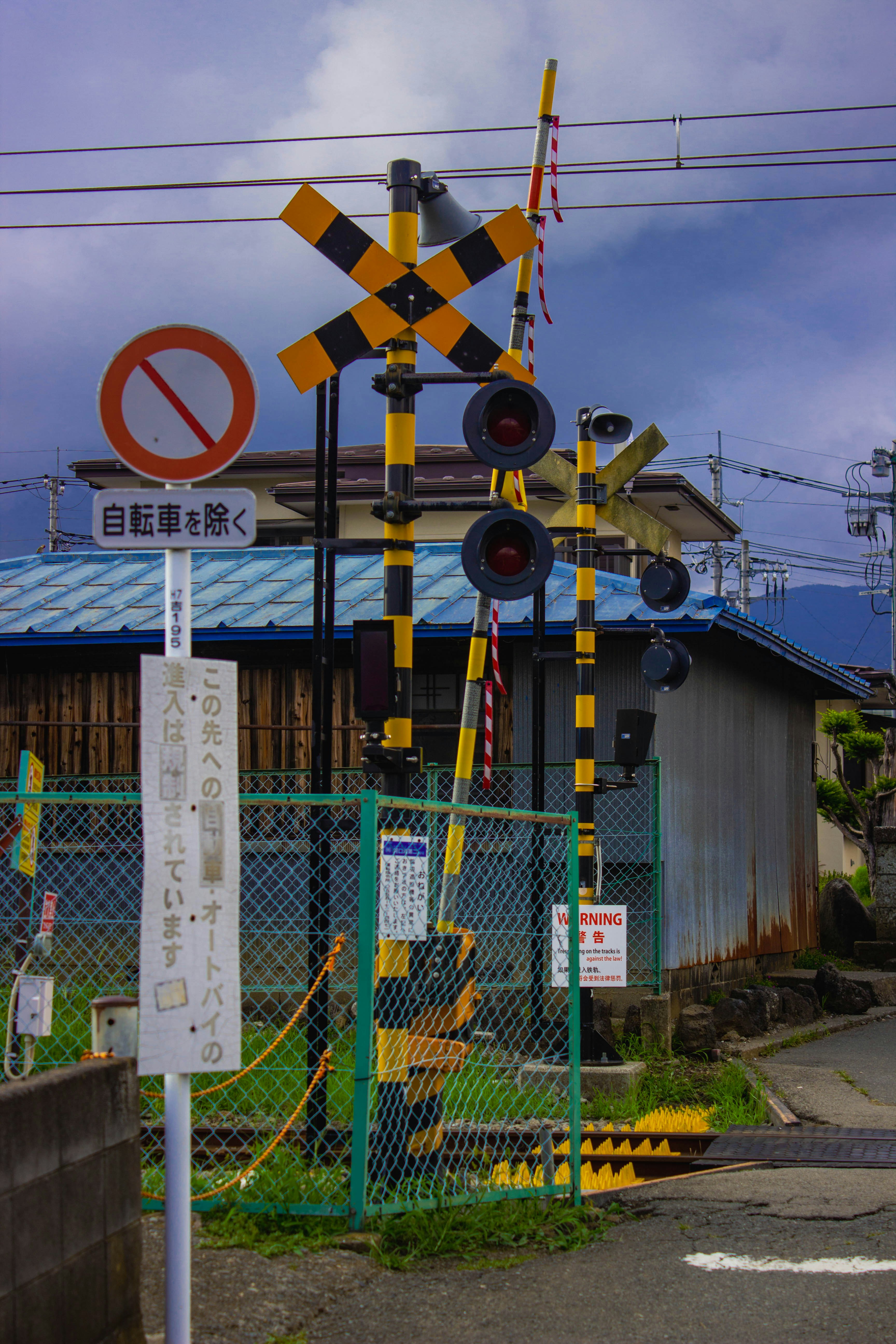 Crossing Signals: A Tangle of Stripes, Signs, and Rails