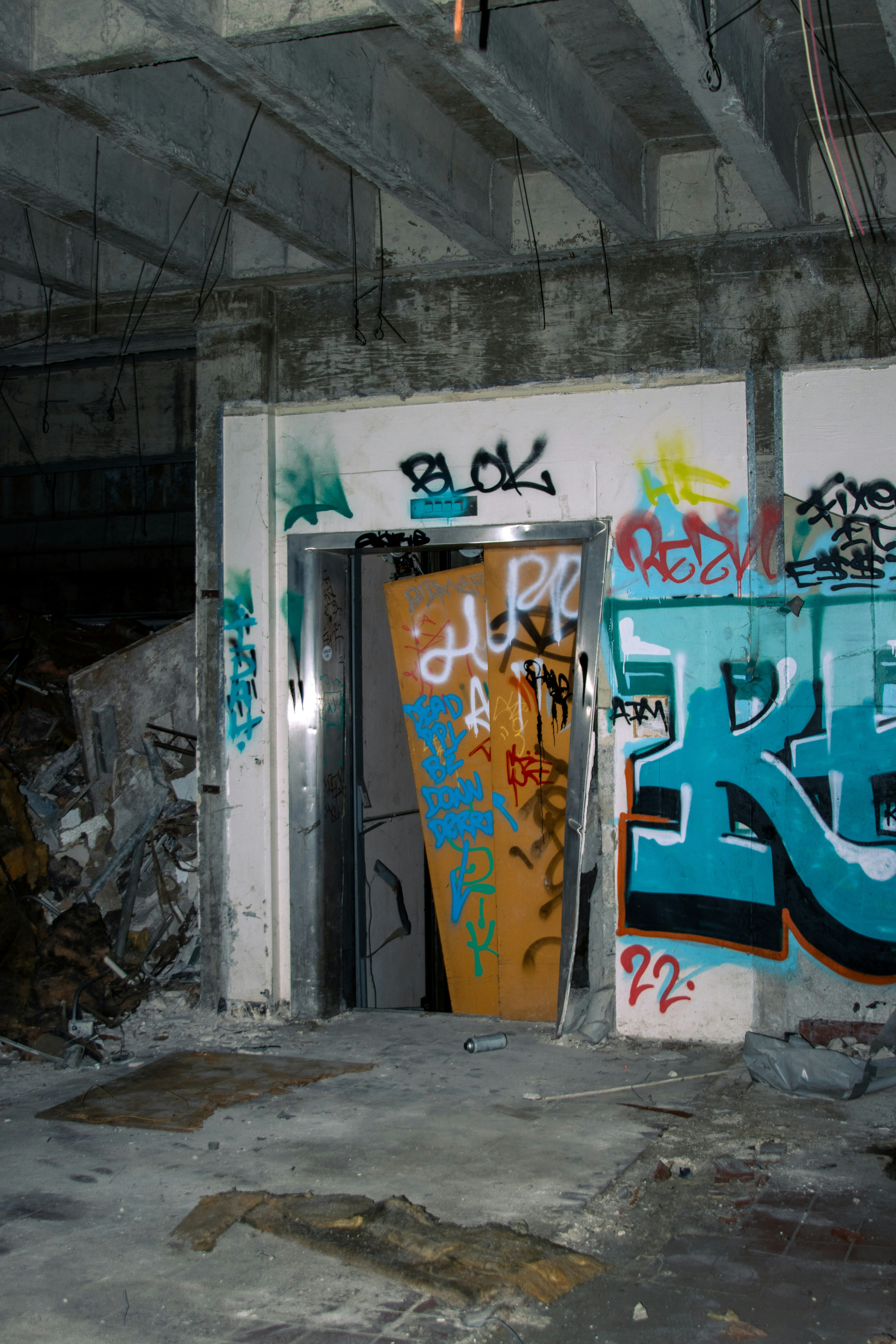 Echoes of Urban Decay: A Graffiti Canvas