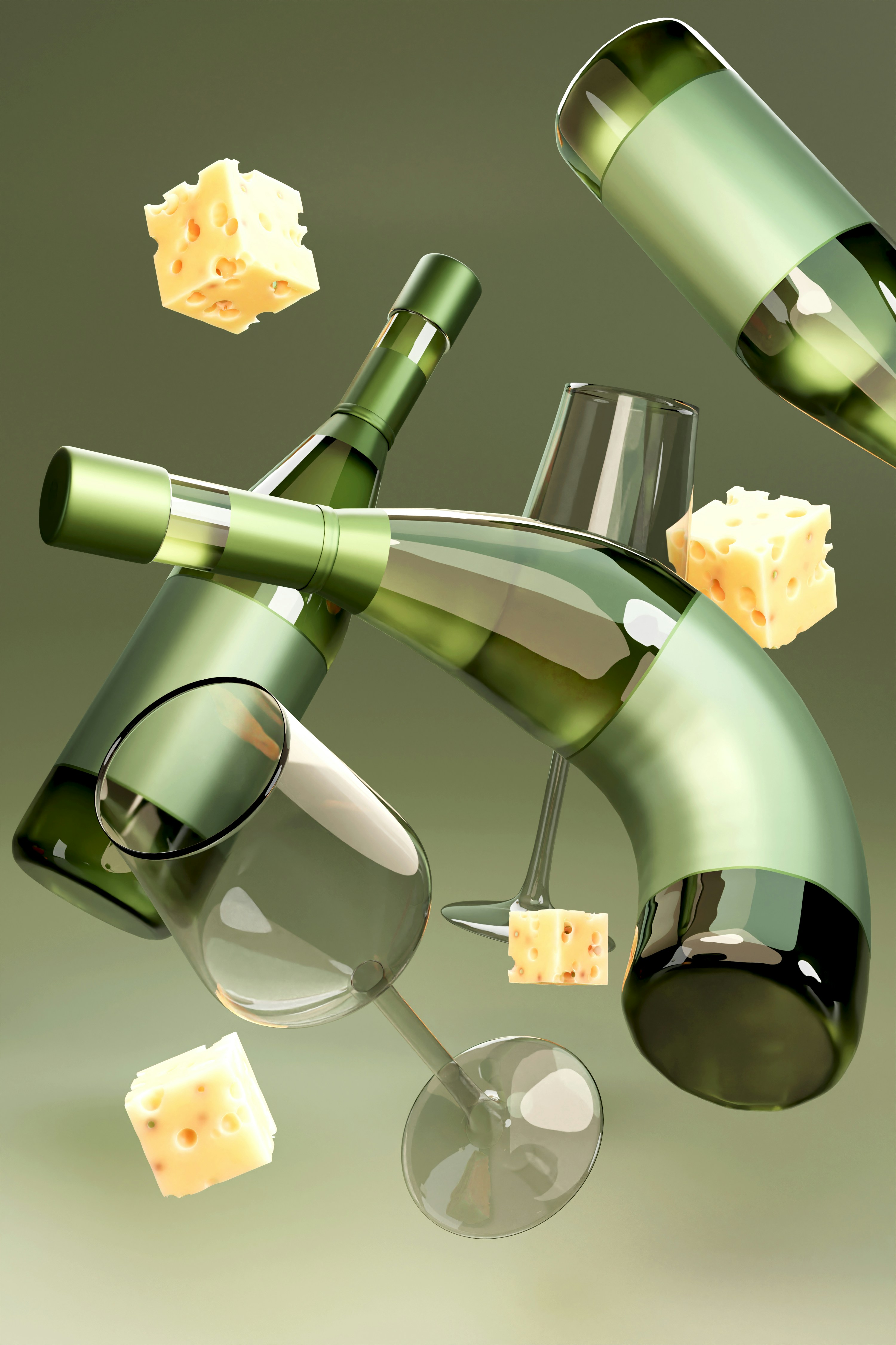 A bottle of wine falling into a glass photo – Free 3d Image on Unsplash