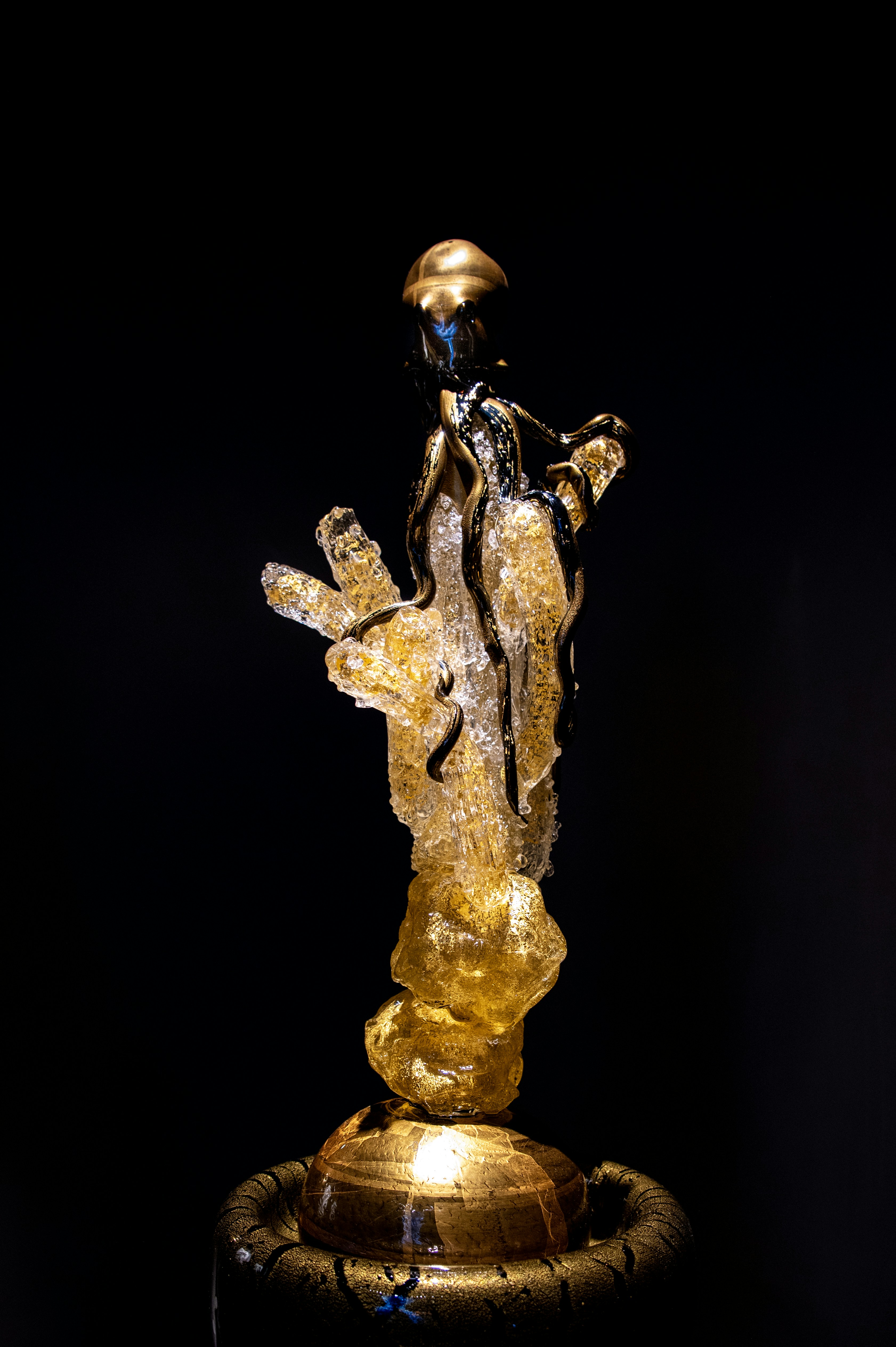 Auric Icicles Crown a Golden Trophy
