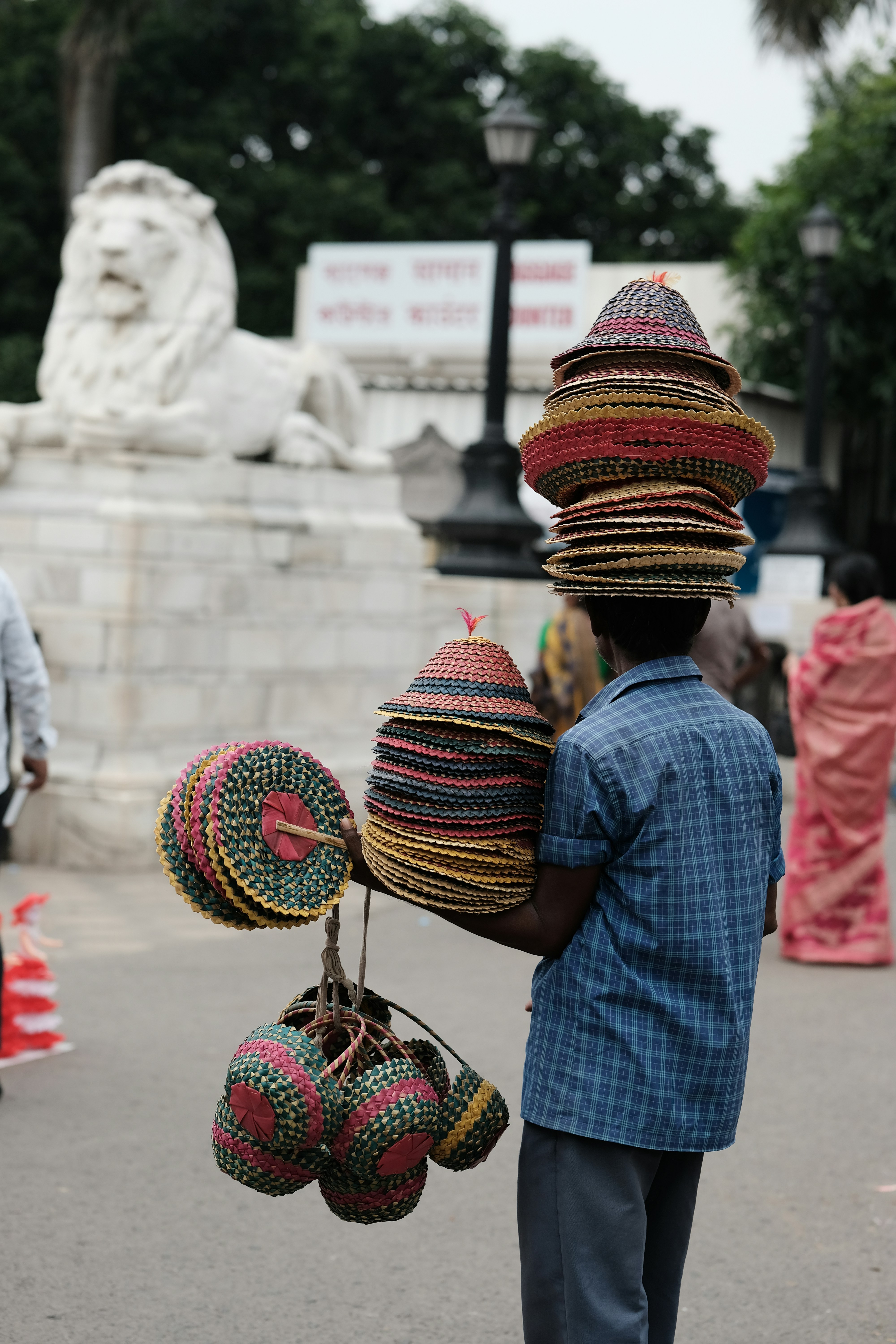 Tower of Straw Hats in Transit